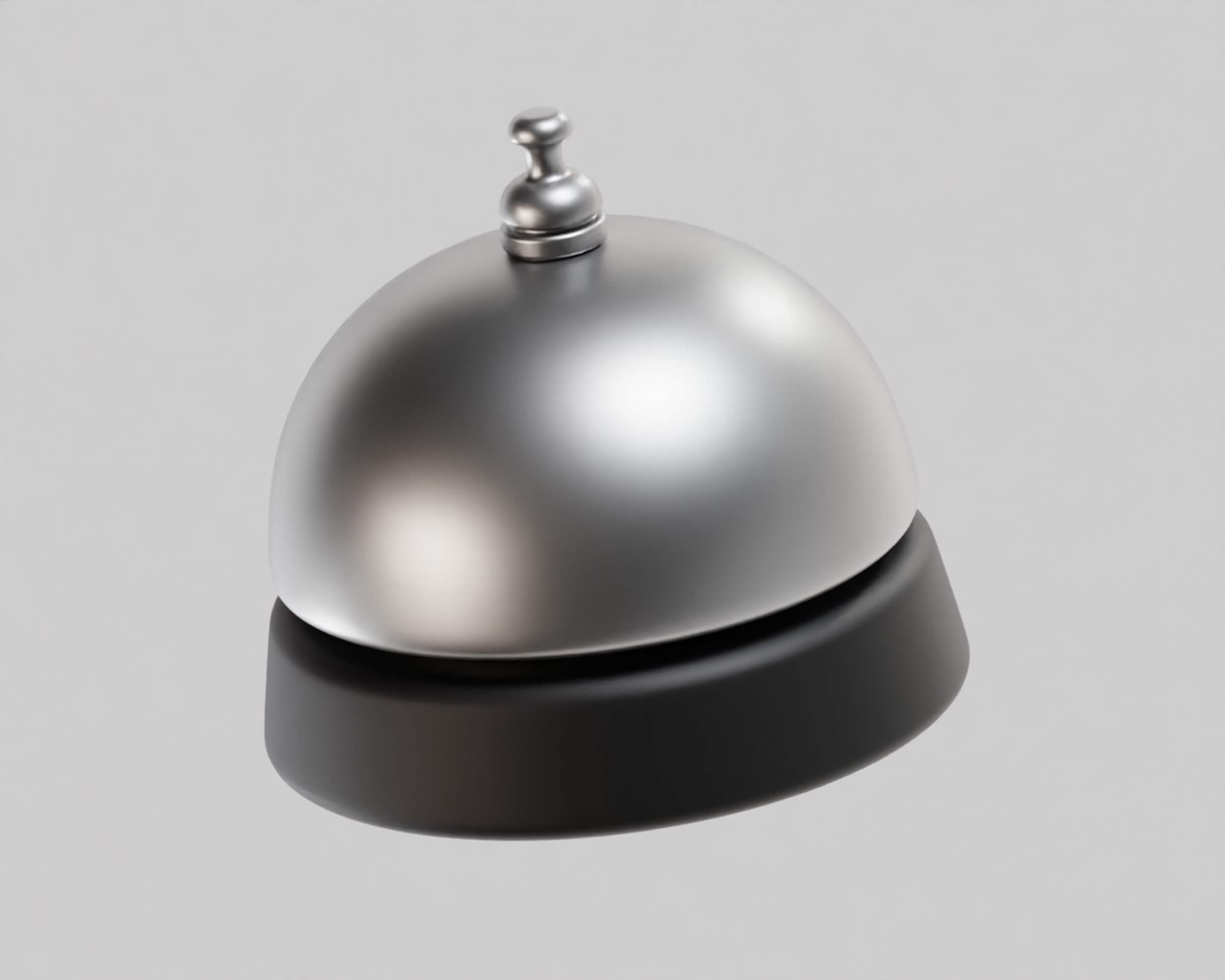 Service Bell Metal - 3D Model by sdfffg