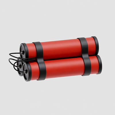 Time Bomb Wired with TNT Cartoon - 3D Model by sdfffg