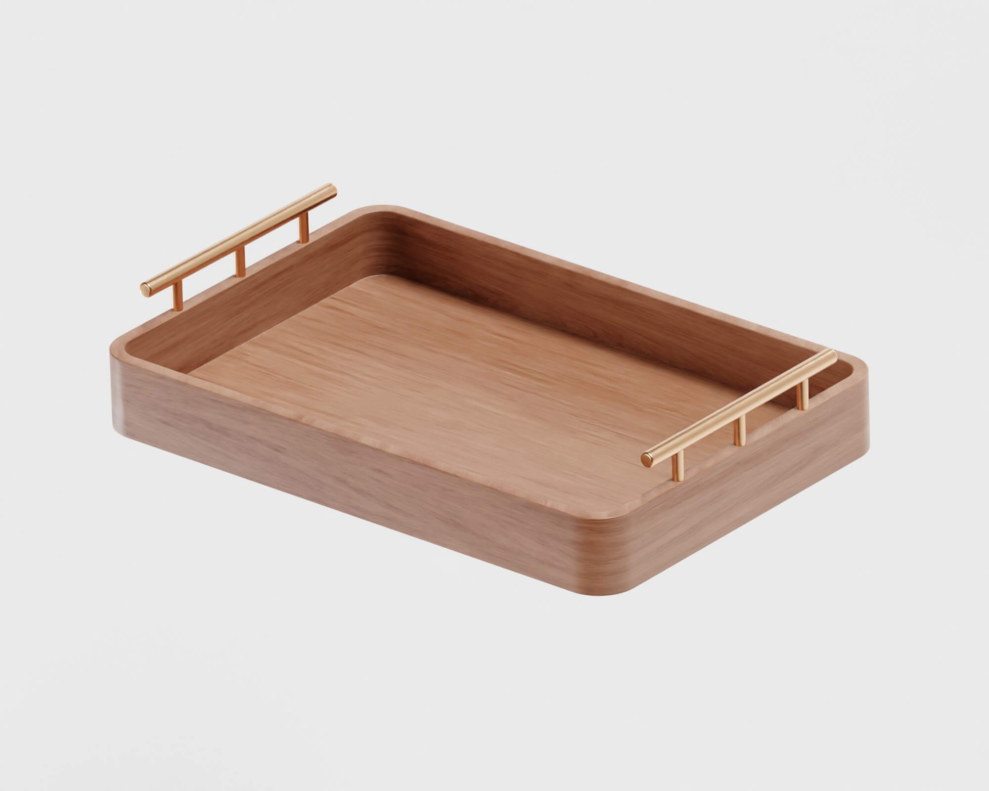 Wooden Tray. - 3D Model by sdfffg