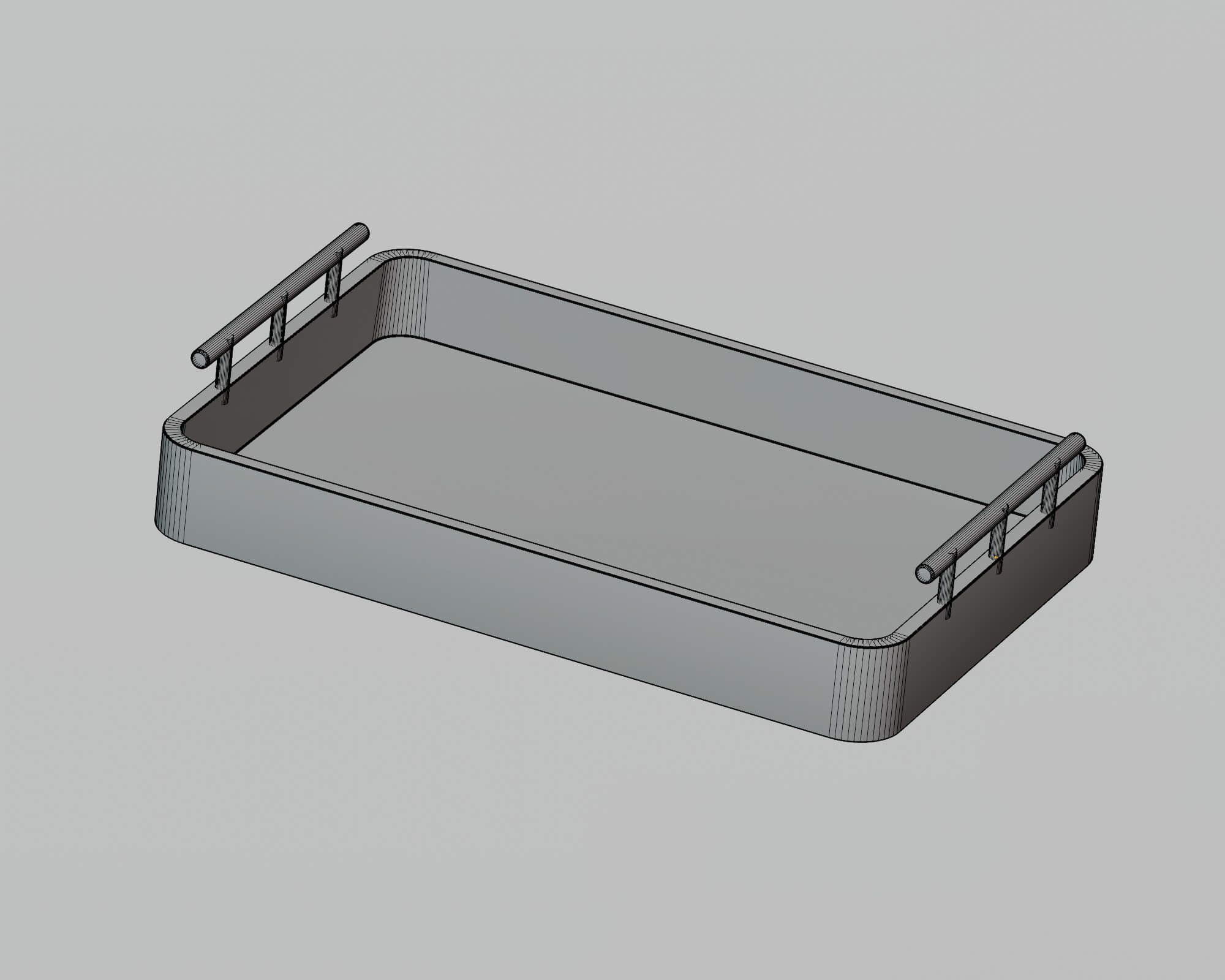 Tray 3D Model by sdfffg