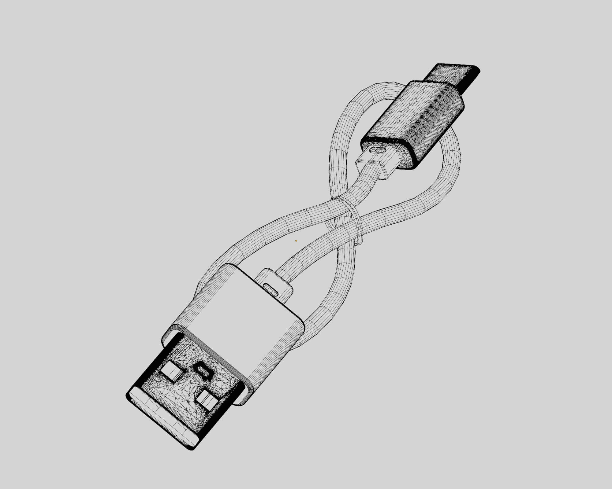 USB Cable - 3D Model by sdfffg