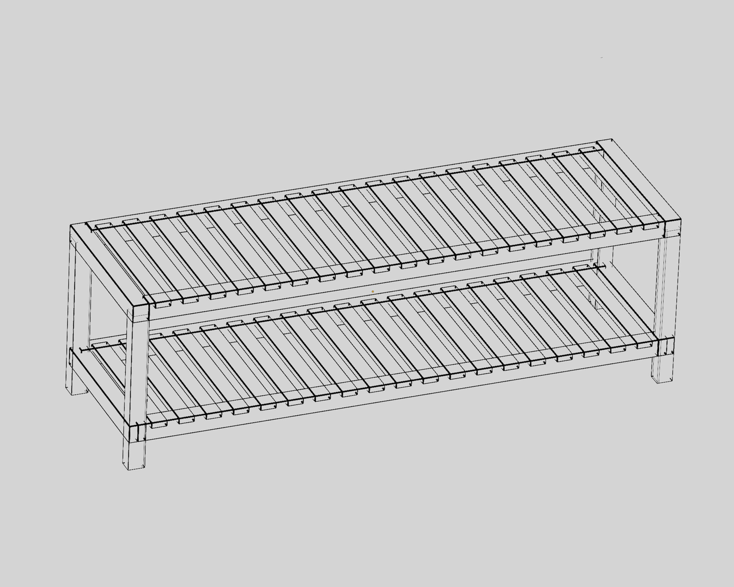 Wooden Shelf - 3D Model by sdfffg