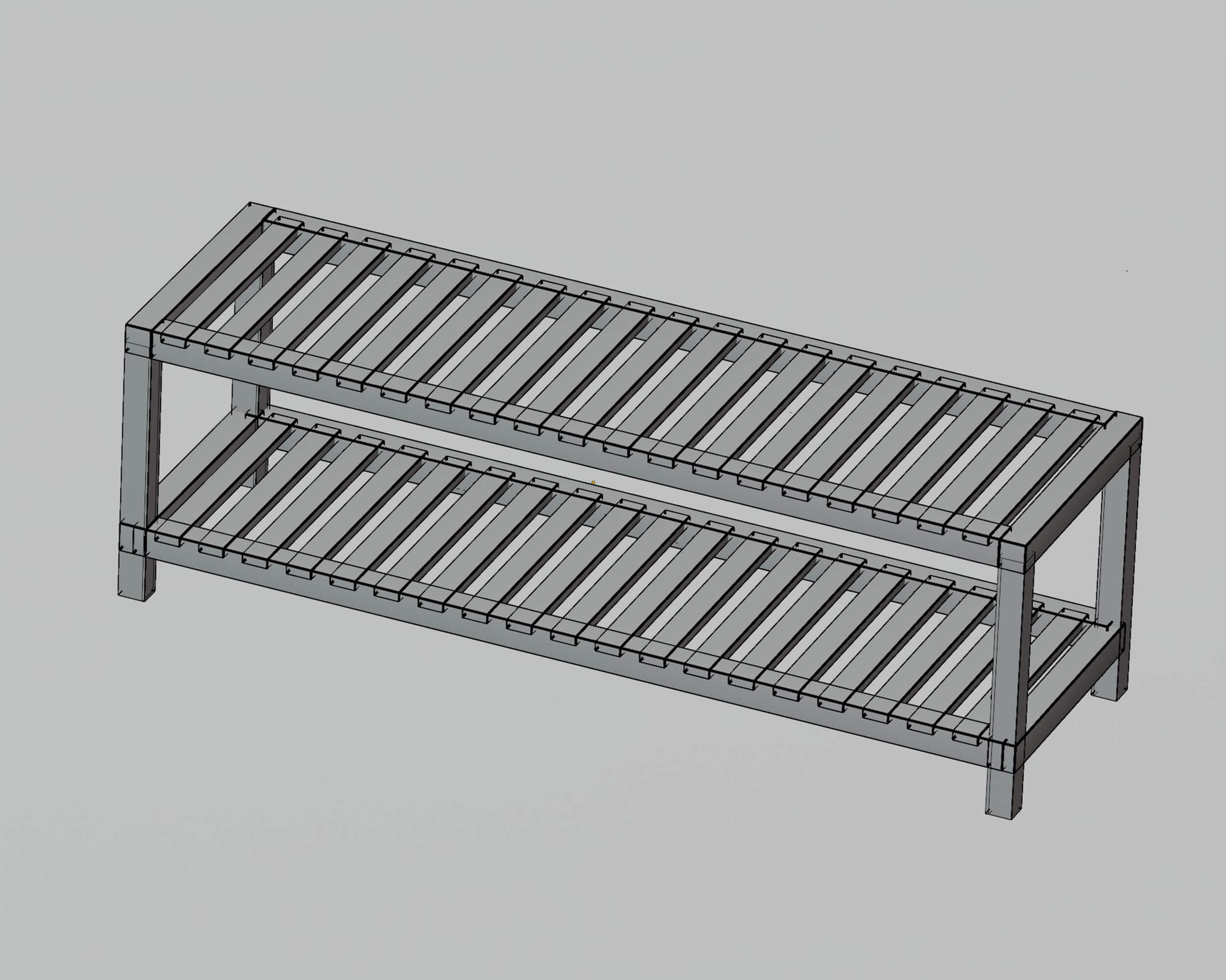 Wooden Shelf - 3D Model by sdfffg