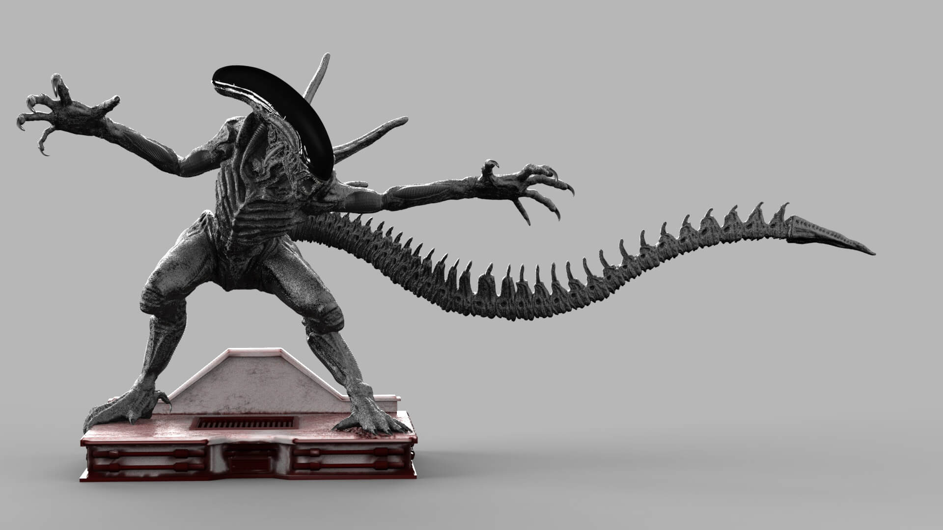 Alien Xenomorph Attack - 3D Print Model by seanguerrez