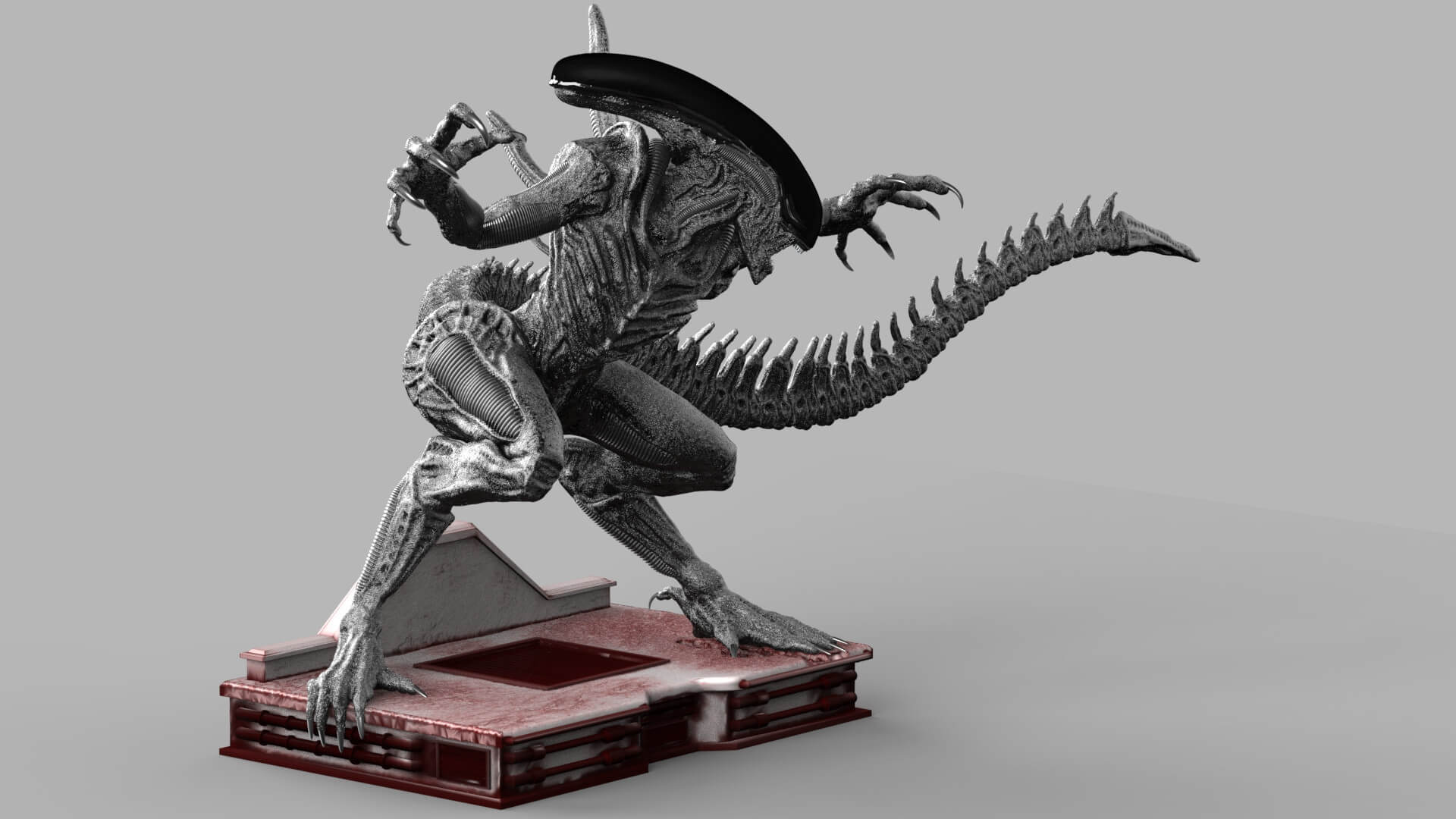 Alien Xenomorph Attack - 3D Print Model by seanguerrez