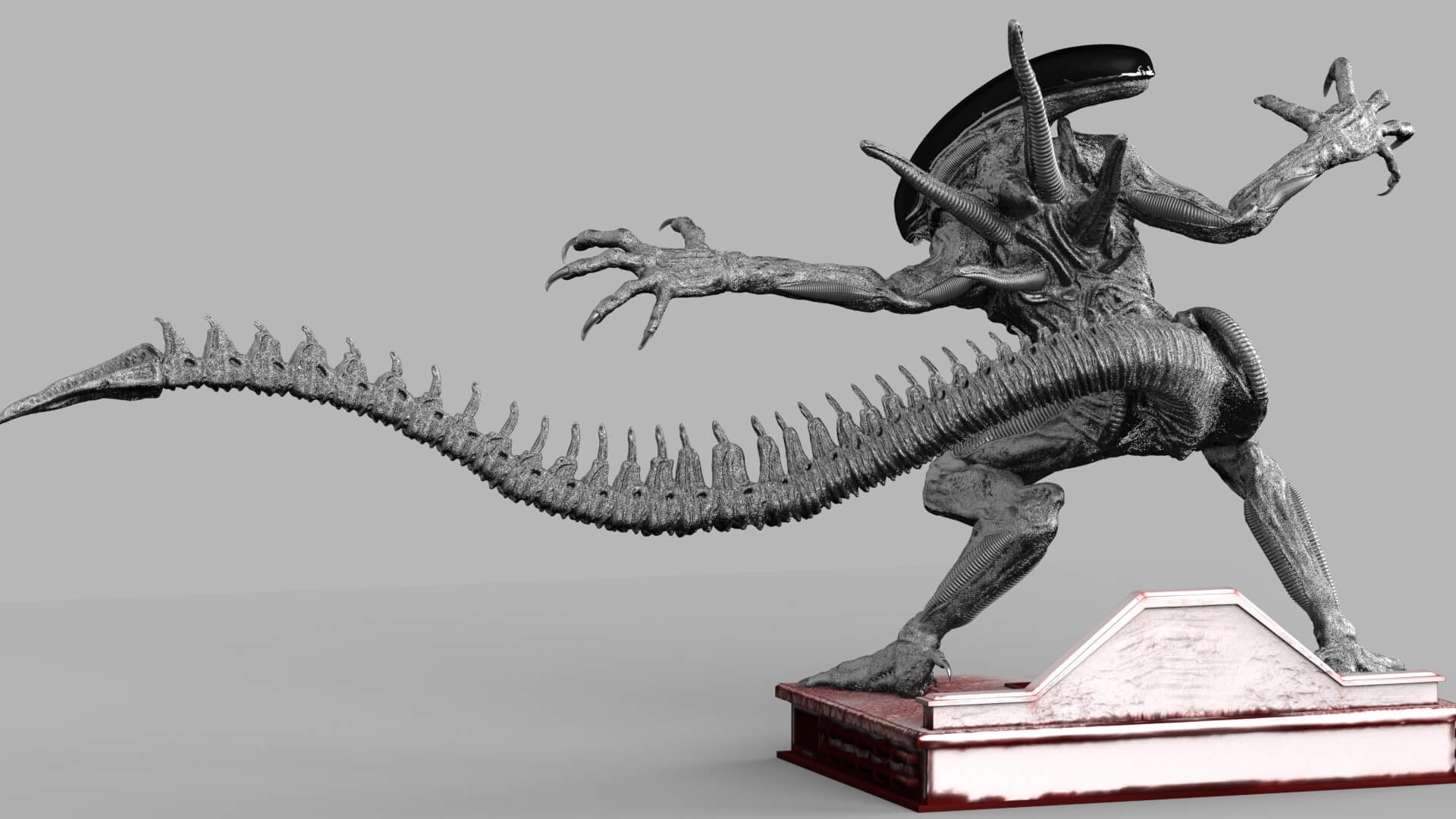 Alien Xenomorph Attack - 3D Print Model by seanguerrez