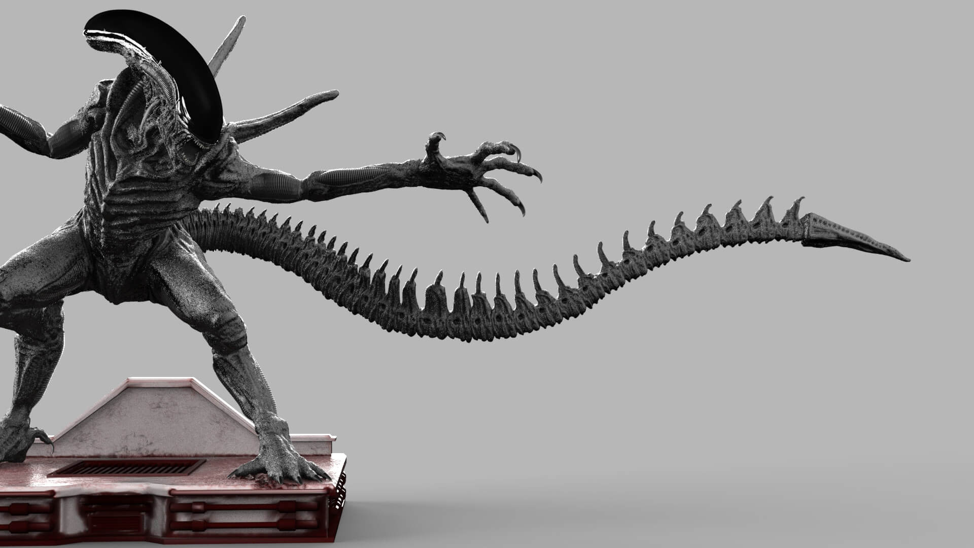 Alien Xenomorph Attack - 3D Print Model by seanguerrez