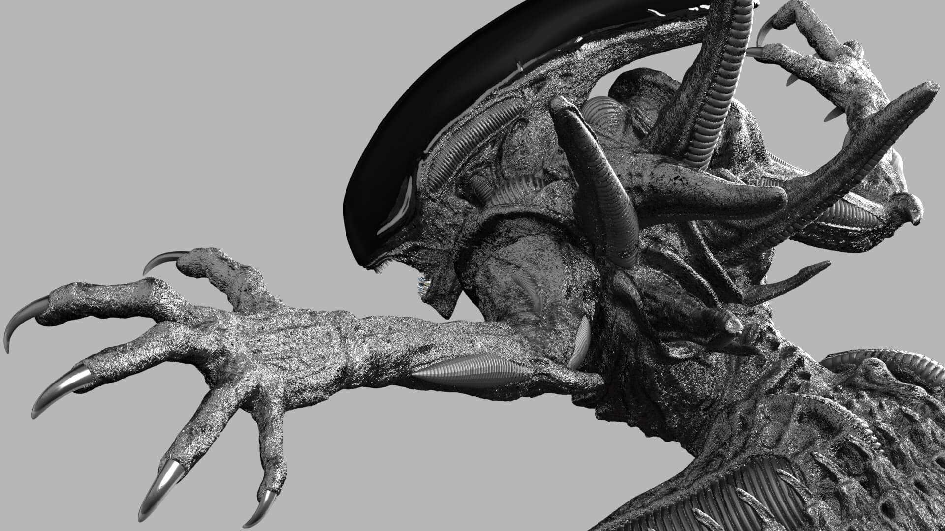 Alien Xenomorph Attack - 3D Print Model by seanguerrez