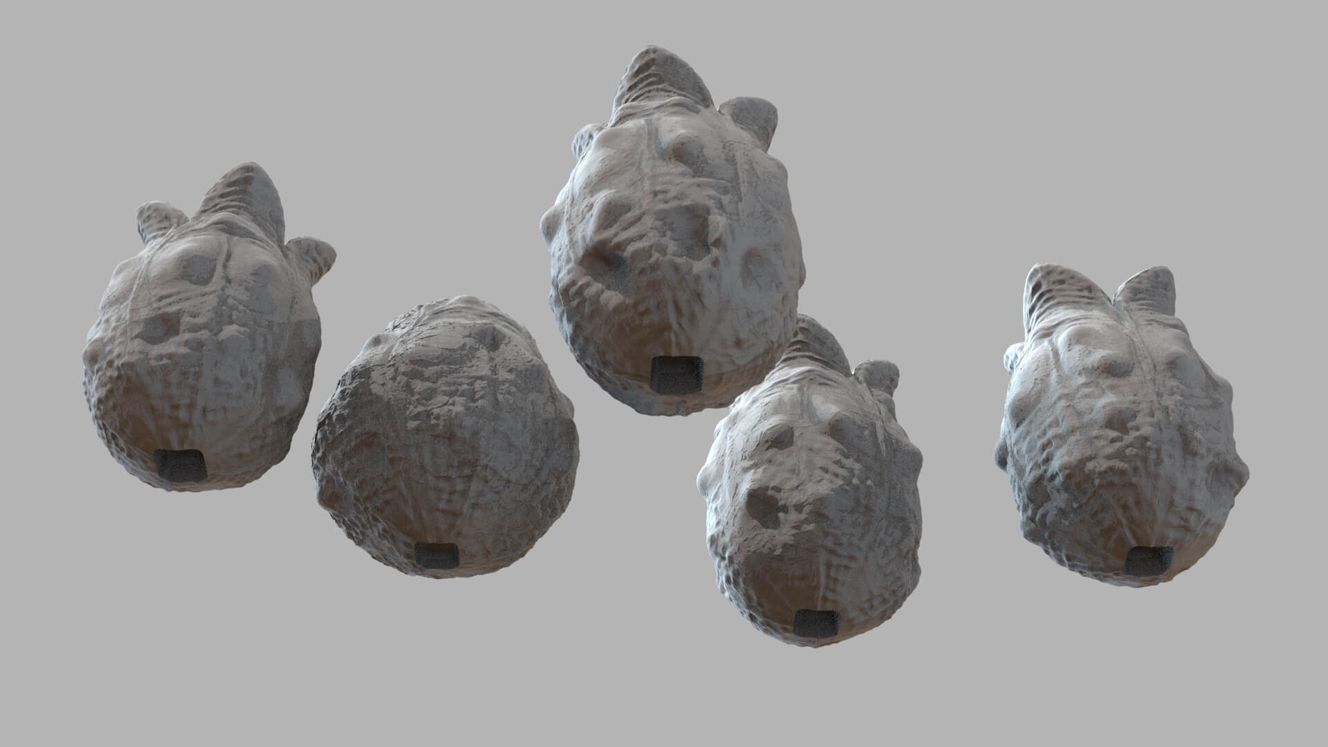 Alien Xenomorph Slenders With Eggs and Facehuggers - 3D Model by ...