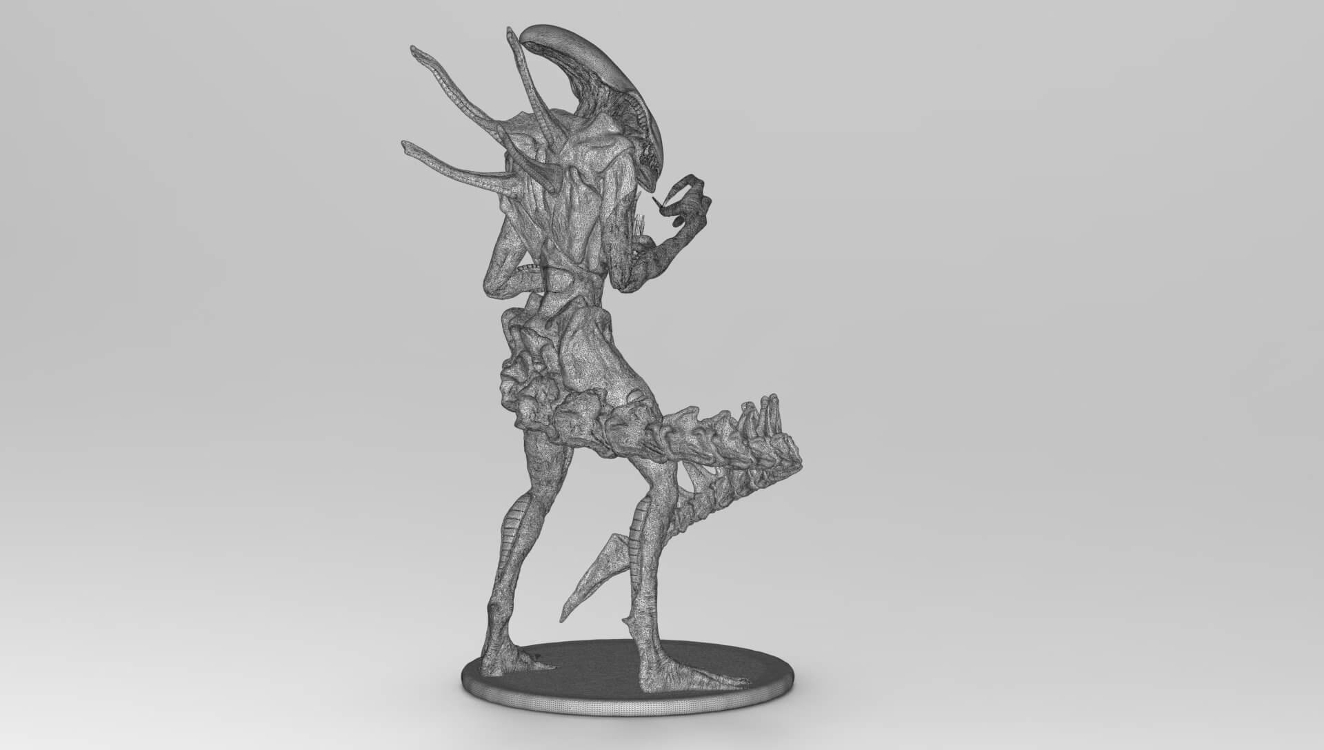 Alien Xenomorph Smoking - 3D Print Model by seanguerrez