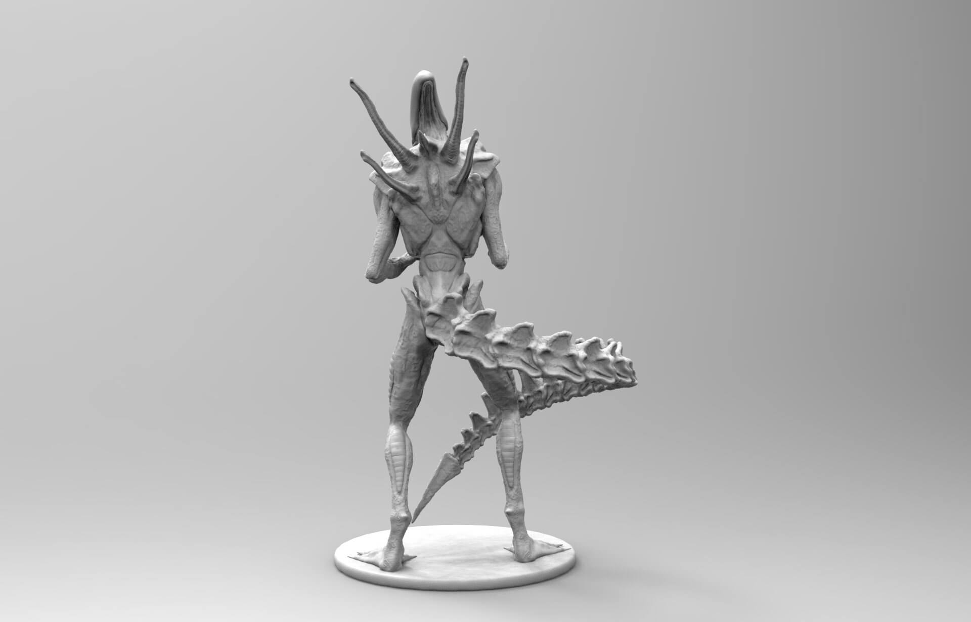 Alien Xenomorph Smoking - 3D Print Model by seanguerrez