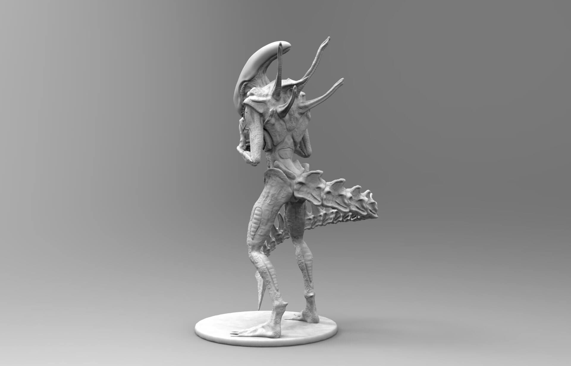 Alien Xenomorph Smoking - 3D Print Model by seanguerrez