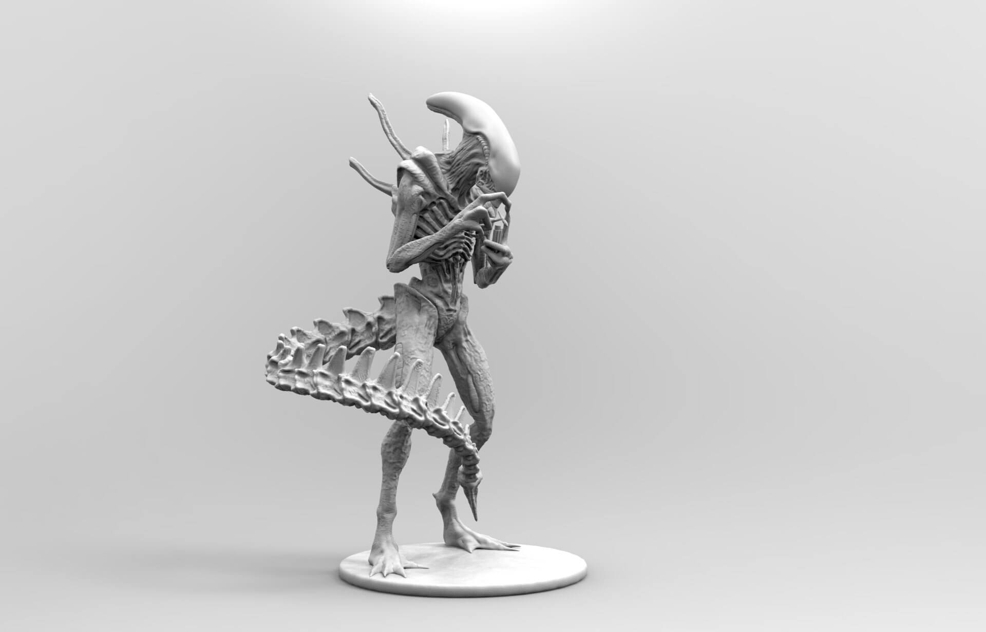 Alien Xenomorph Smoking - 3D Print Model by seanguerrez