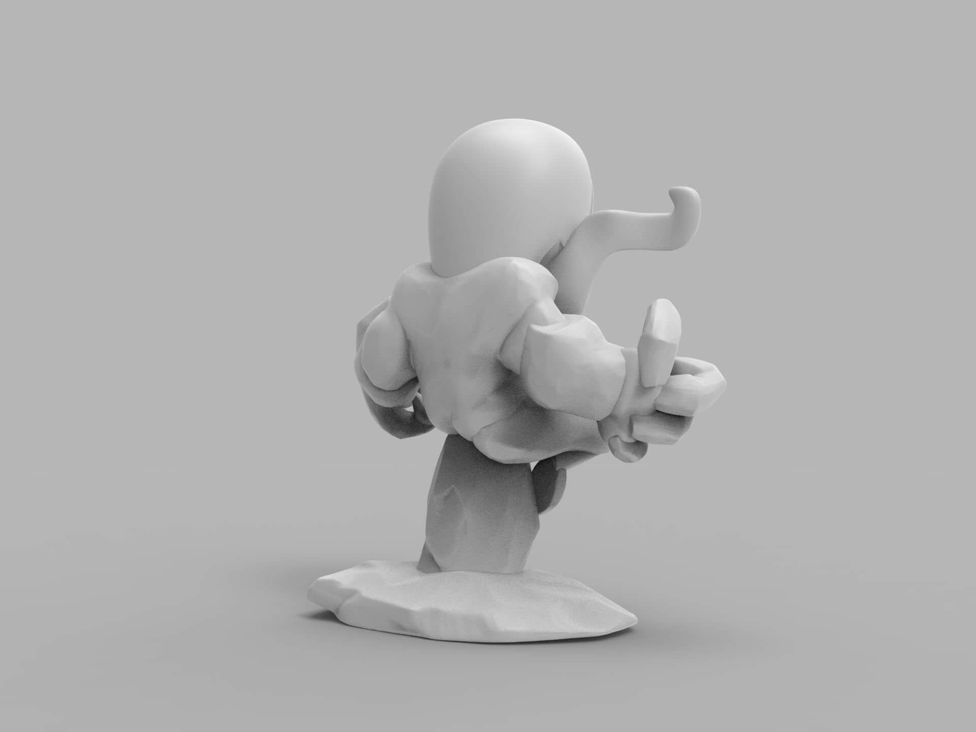 Chibi Ultimate Venom Sitting On Rocks - 3D Model by seanguerrez