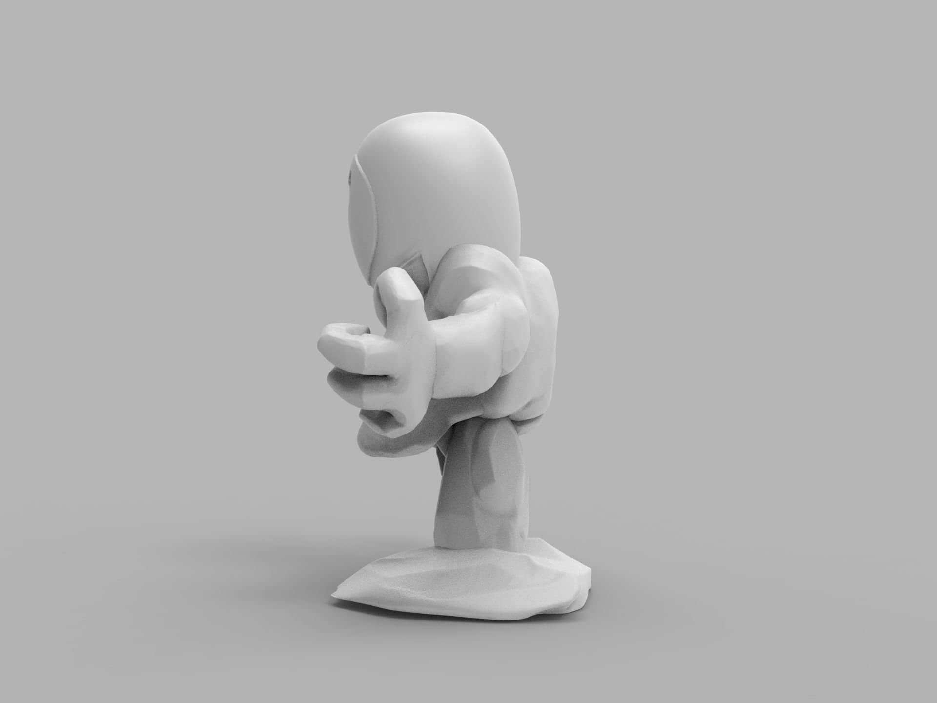 Chibi Ultimate Venom Sitting On Rocks - 3D Model by seanguerrez