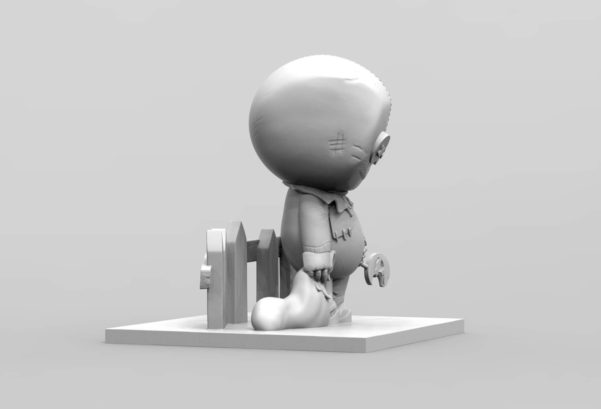 Cute Chibi Rag Doll Holding Candy - 3D Model by seanguerrez