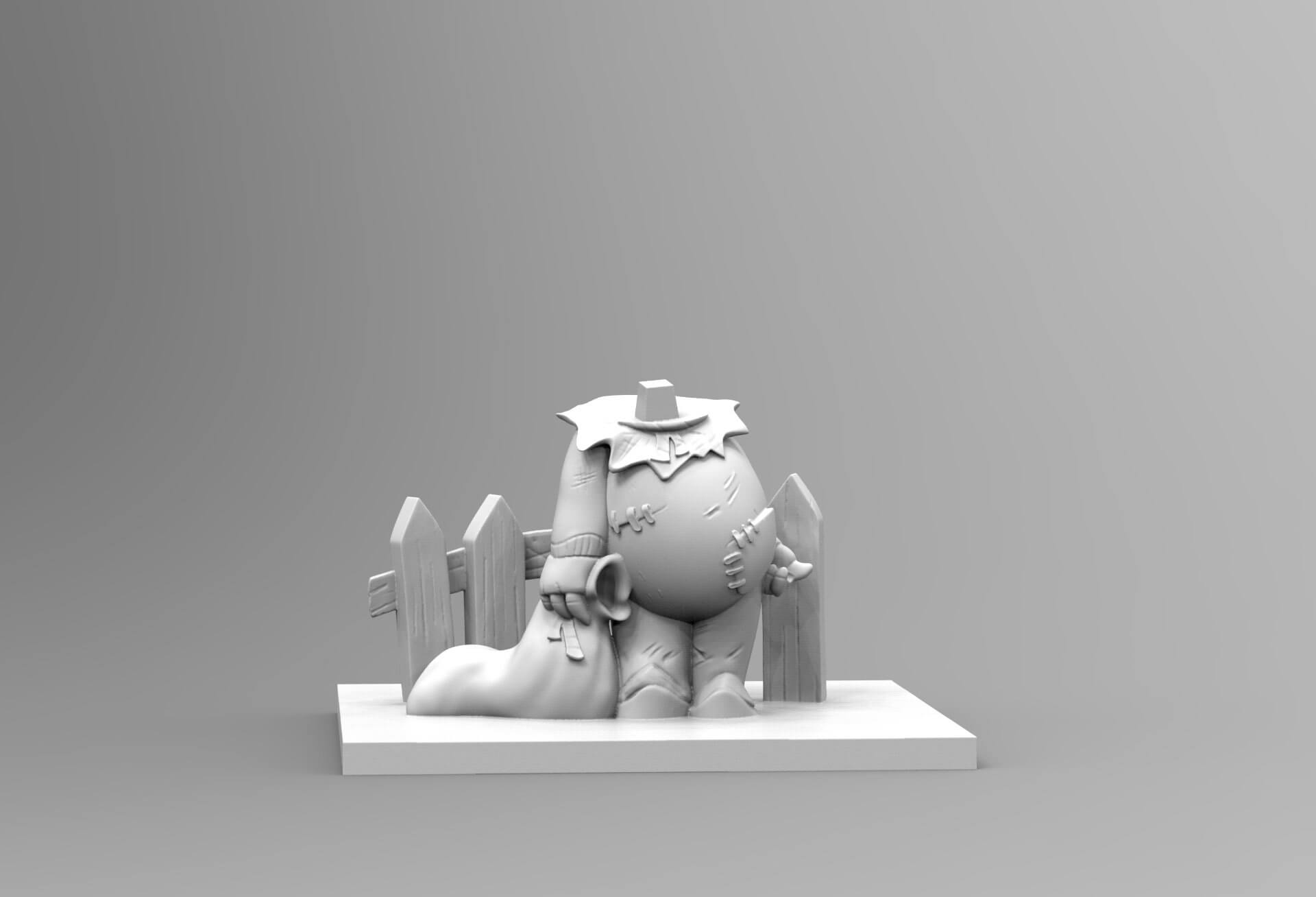 Cute Chibi Rag Doll Holding Candy - 3D Model by seanguerrez