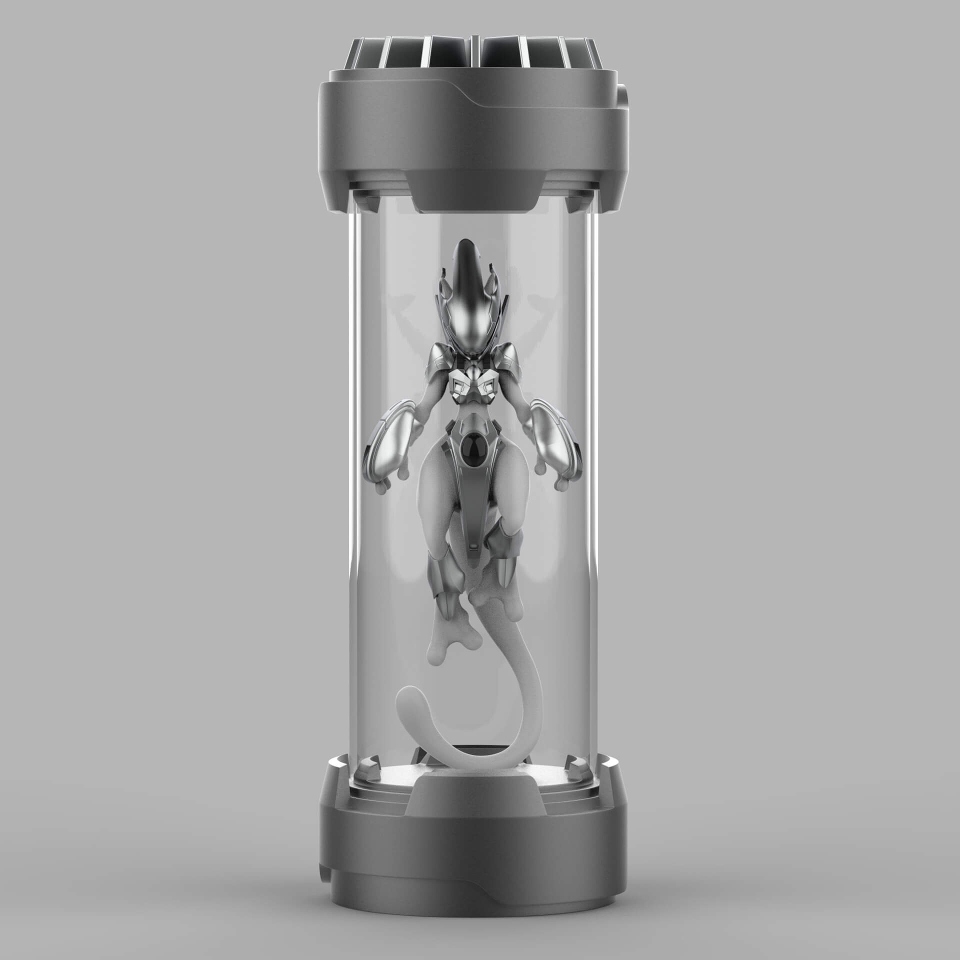 Cyber Mewtwo and Birth Chamber Capsule - 3D Model by seanguerrez