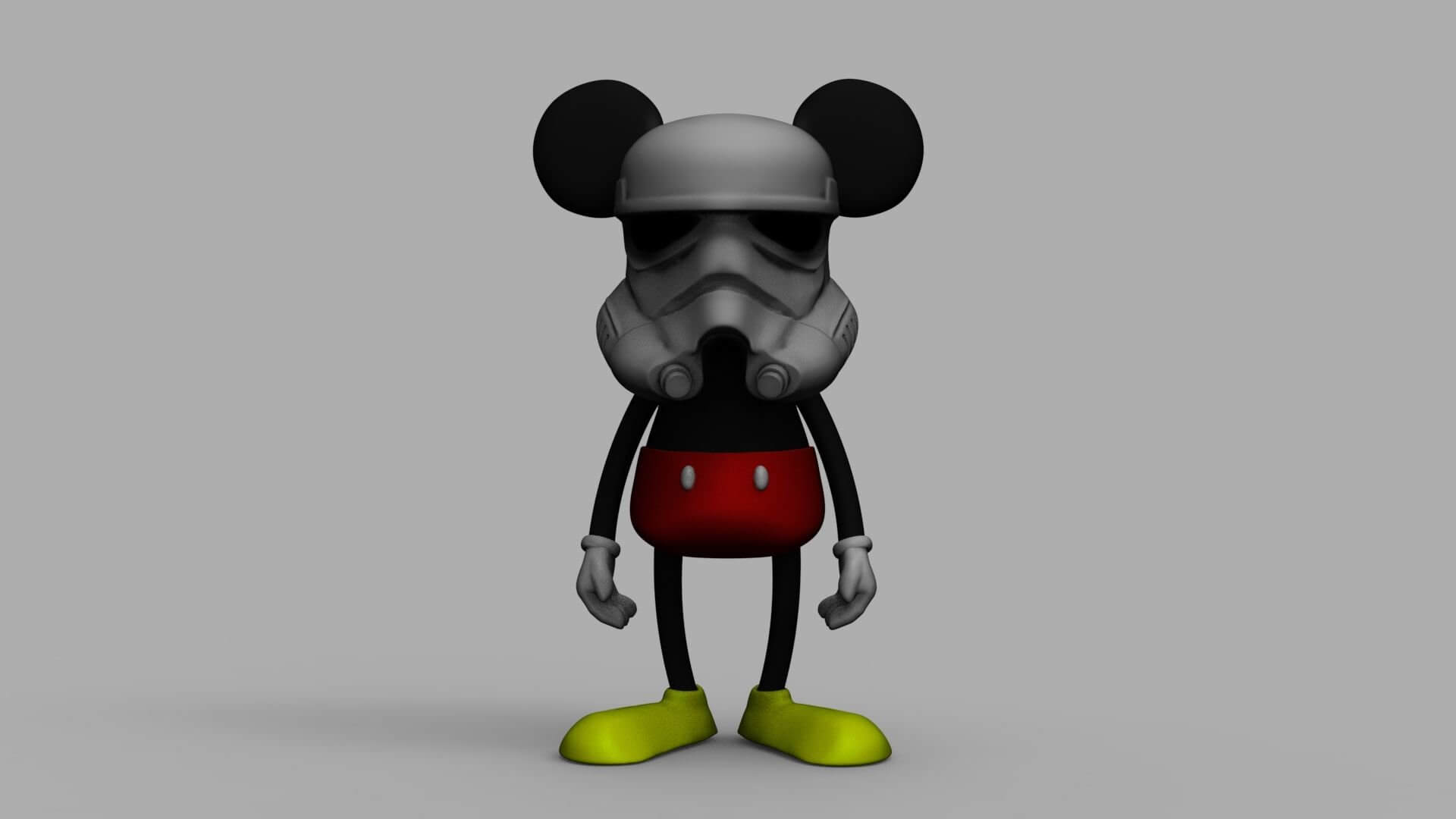 Disney Star Wars Mikey Mouse Storm Trooper Helmet - 3D Model by seanguerrez