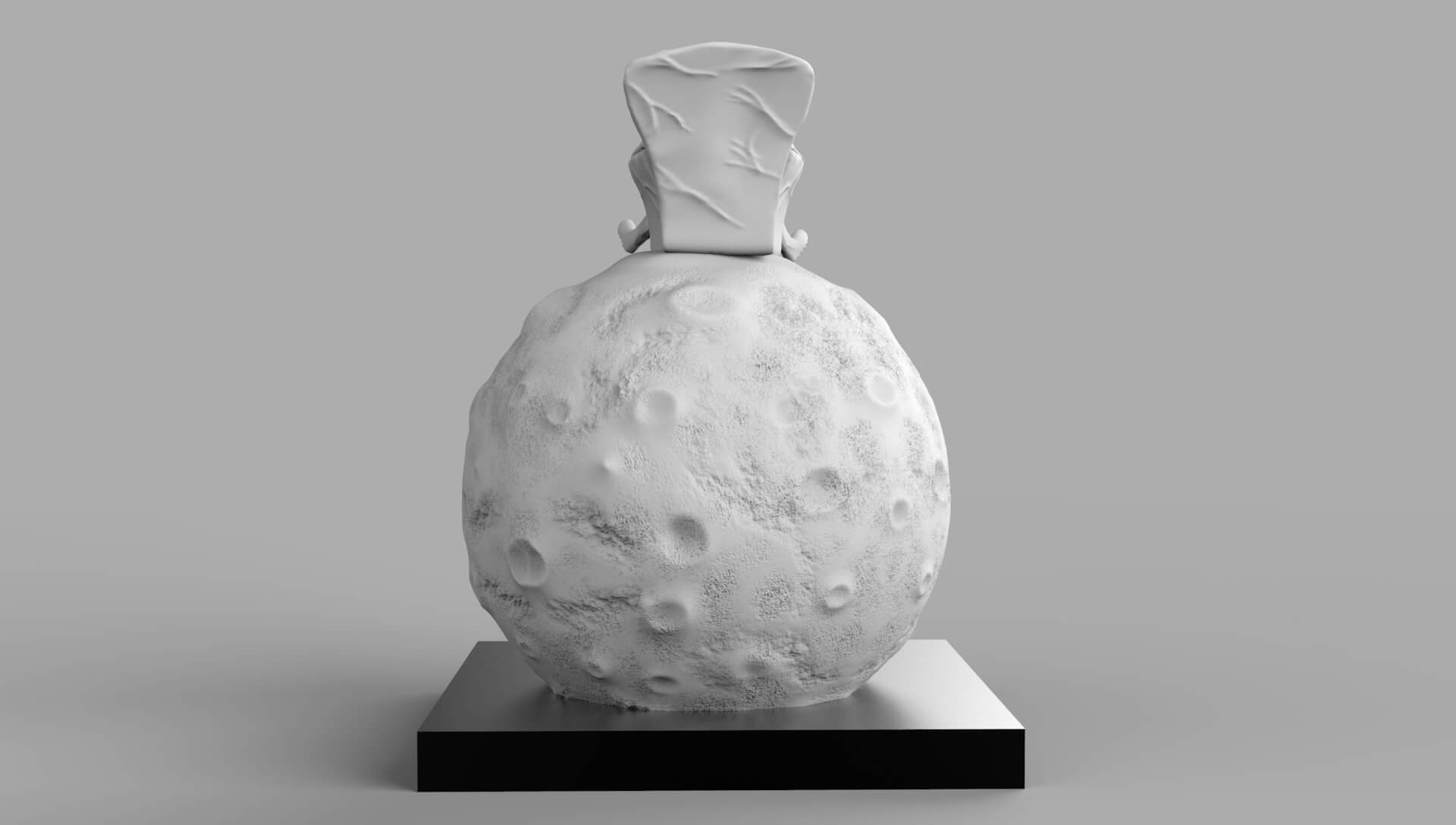 Spaceman On Moon with Bong - 3D Model by seanguerrez