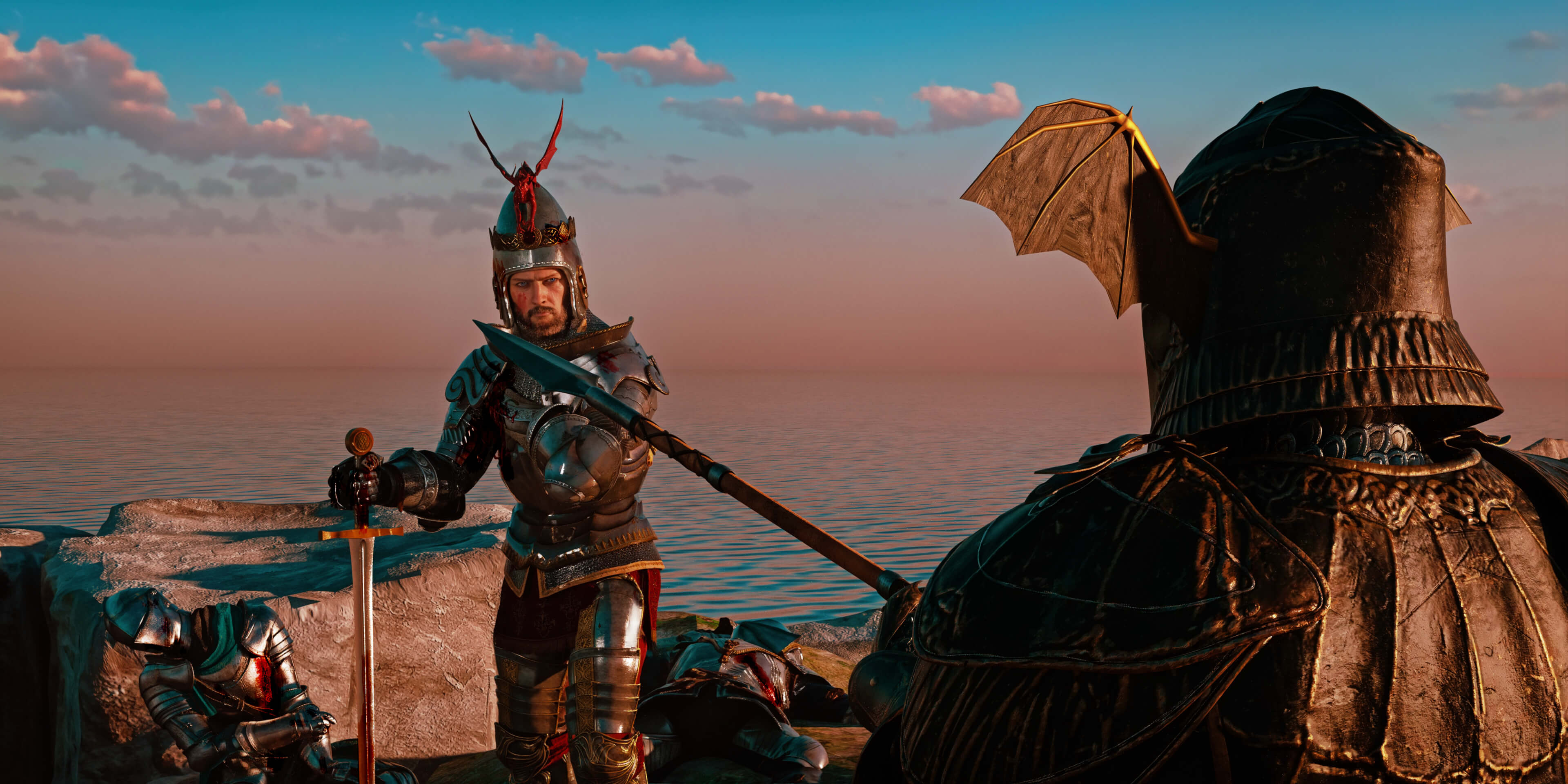 Arthur & Mordred 3D Render, Digital Art by SeannyOg