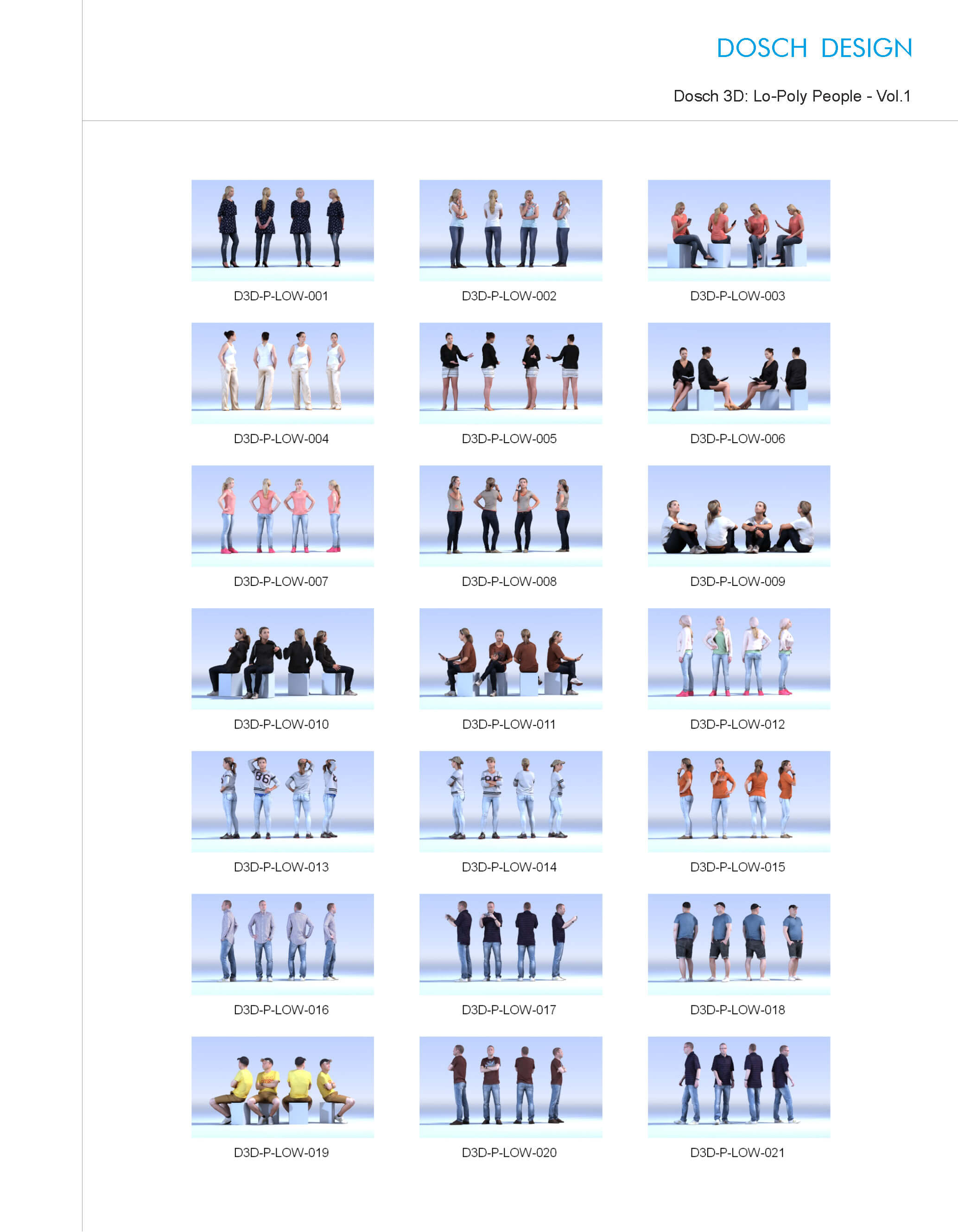 Dosch 3D - Lopoly People Vol.1 by sebastiandosch