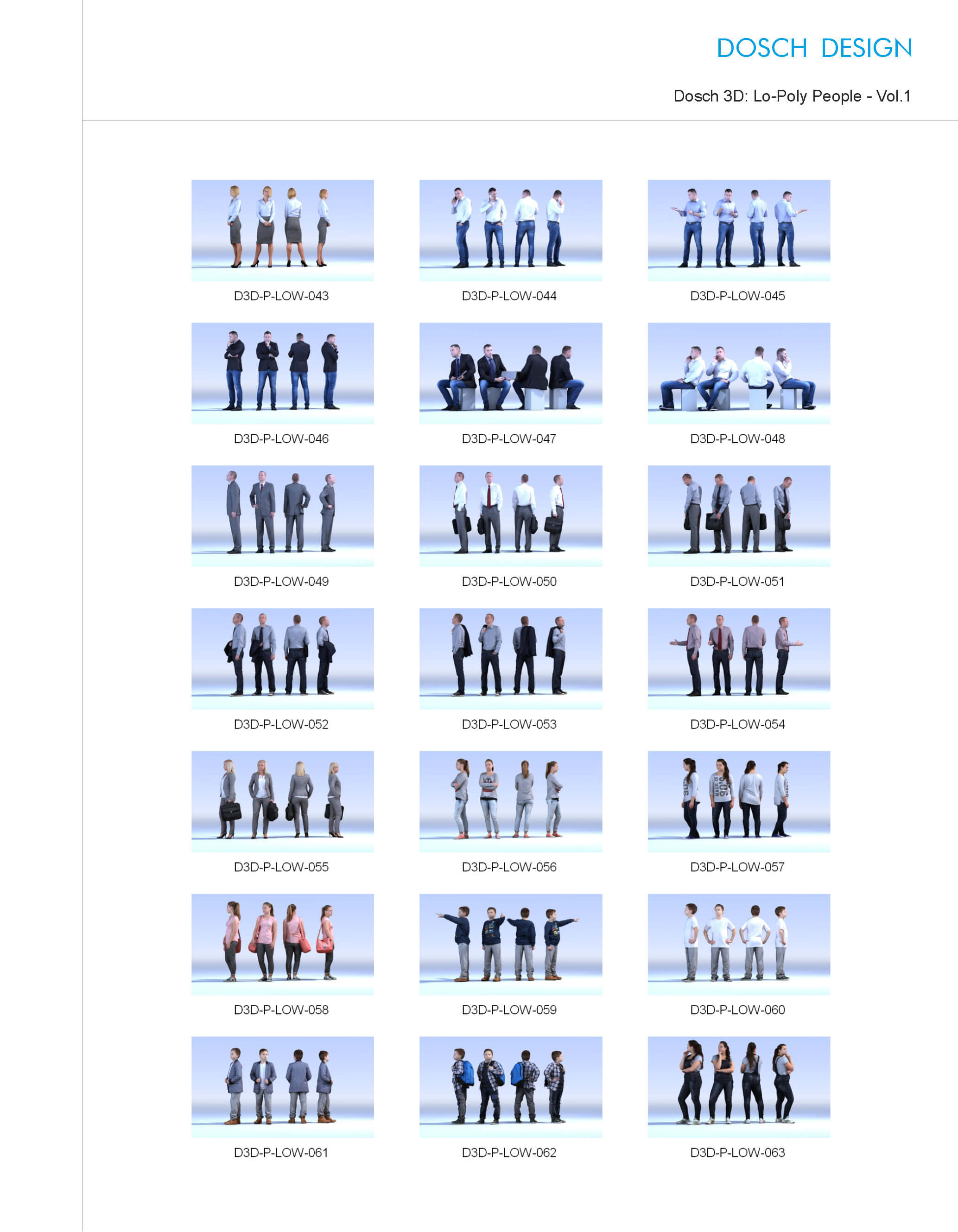 Dosch 3D - Lopoly People Vol.1 by sebastiandosch