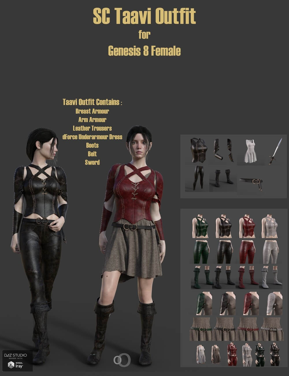 SC Taavi Armor for Genesis 8 Female - Daz Content by secondcircle