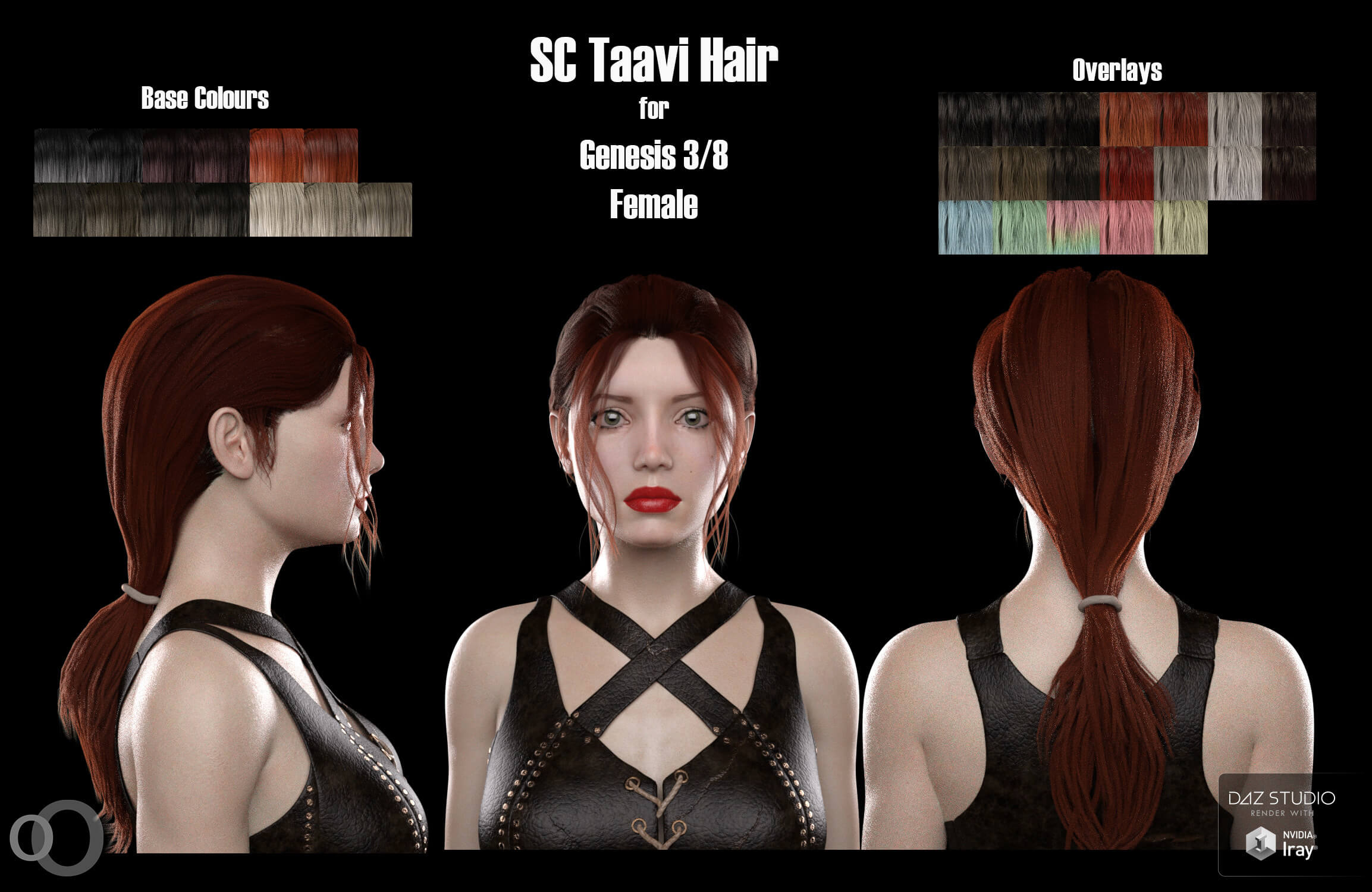 SC Taavi Hair for Genesis 3 and 8 Female - Daz Content by secondcircle