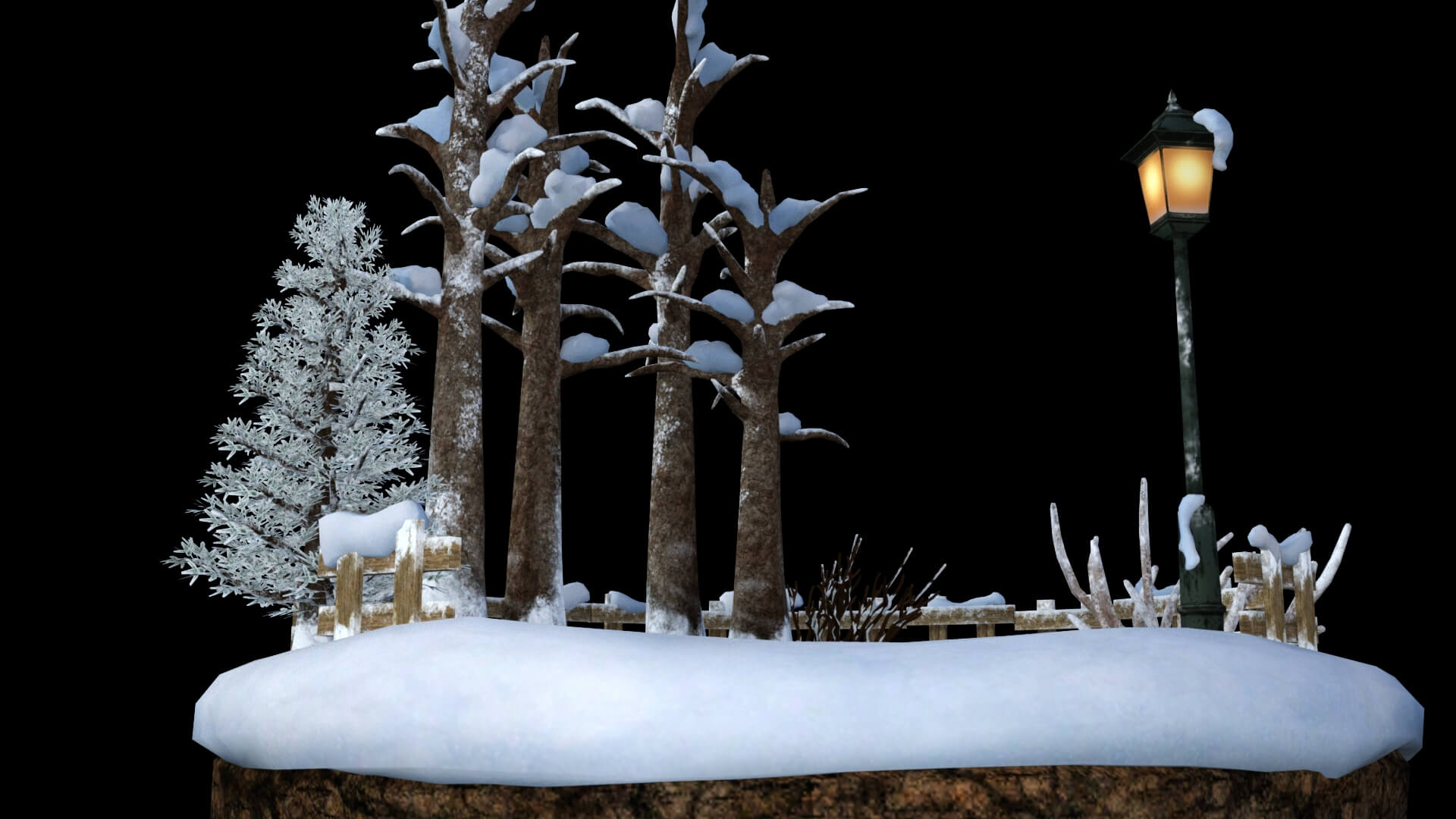 Scene Winter Xmas - 3D Model by seekstore