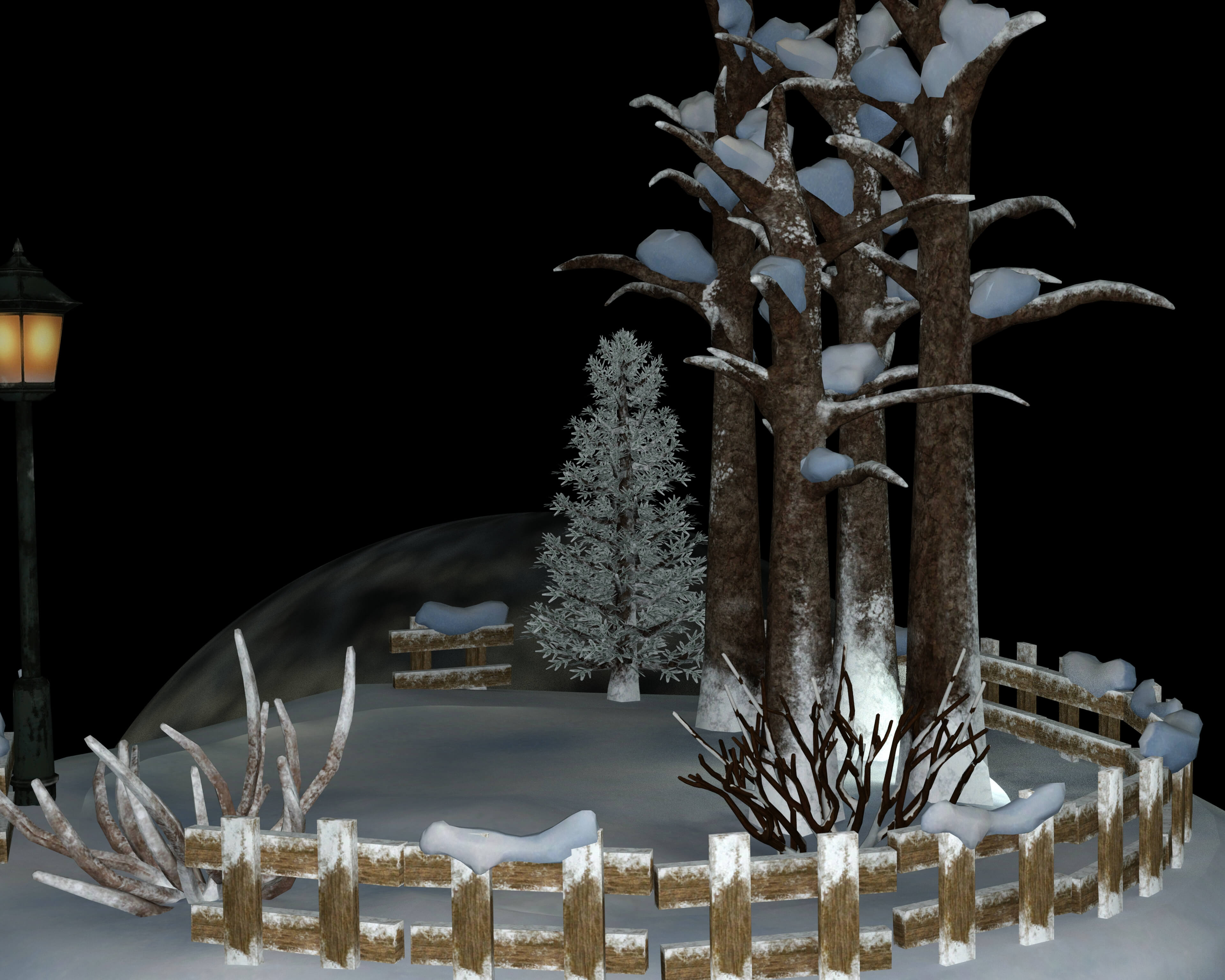 Scene Winter Xmas - 3D Model by seekstore