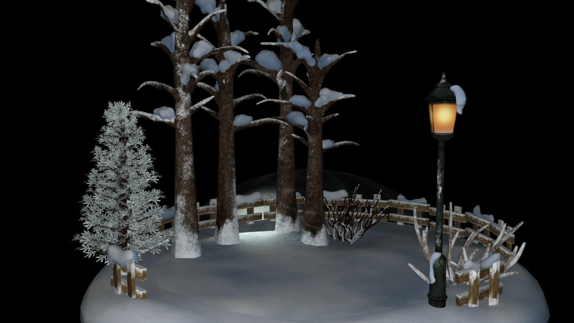 Scene Winter Xmas - 3D Model by seekstore