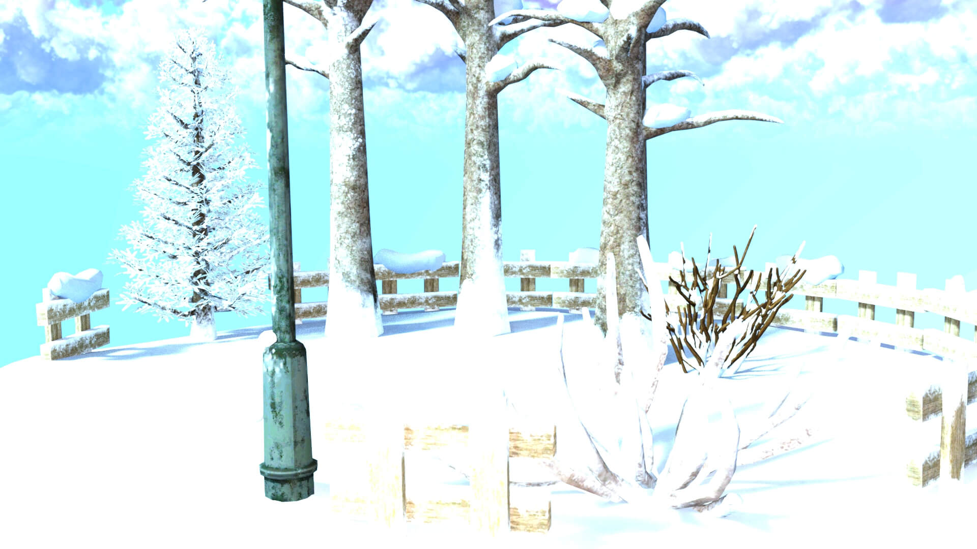 Scene Winter Xmas - 3D Model by seekstore