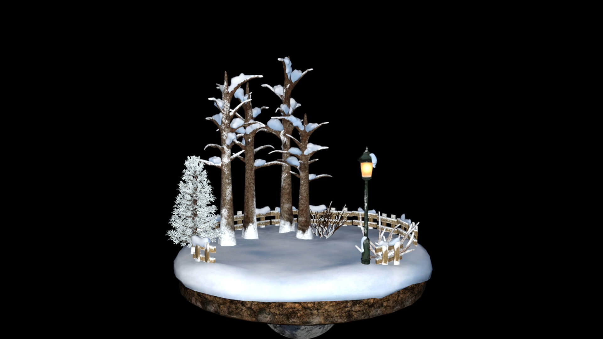 Scene Winter Xmas - 3D Model by seekstore