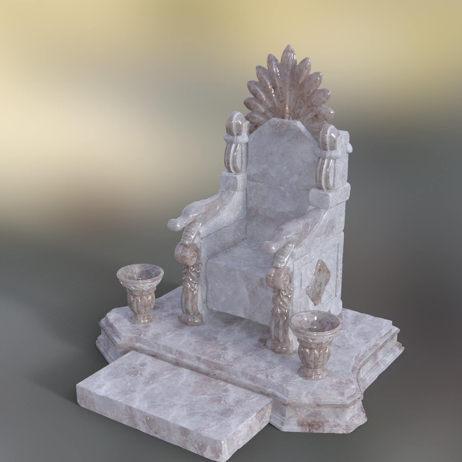 Throne Complet Decor - 3D Model by seekstore