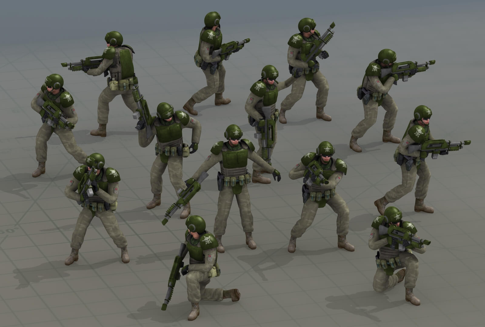 Army Starship Troopers - 3D Model by Seismic3D