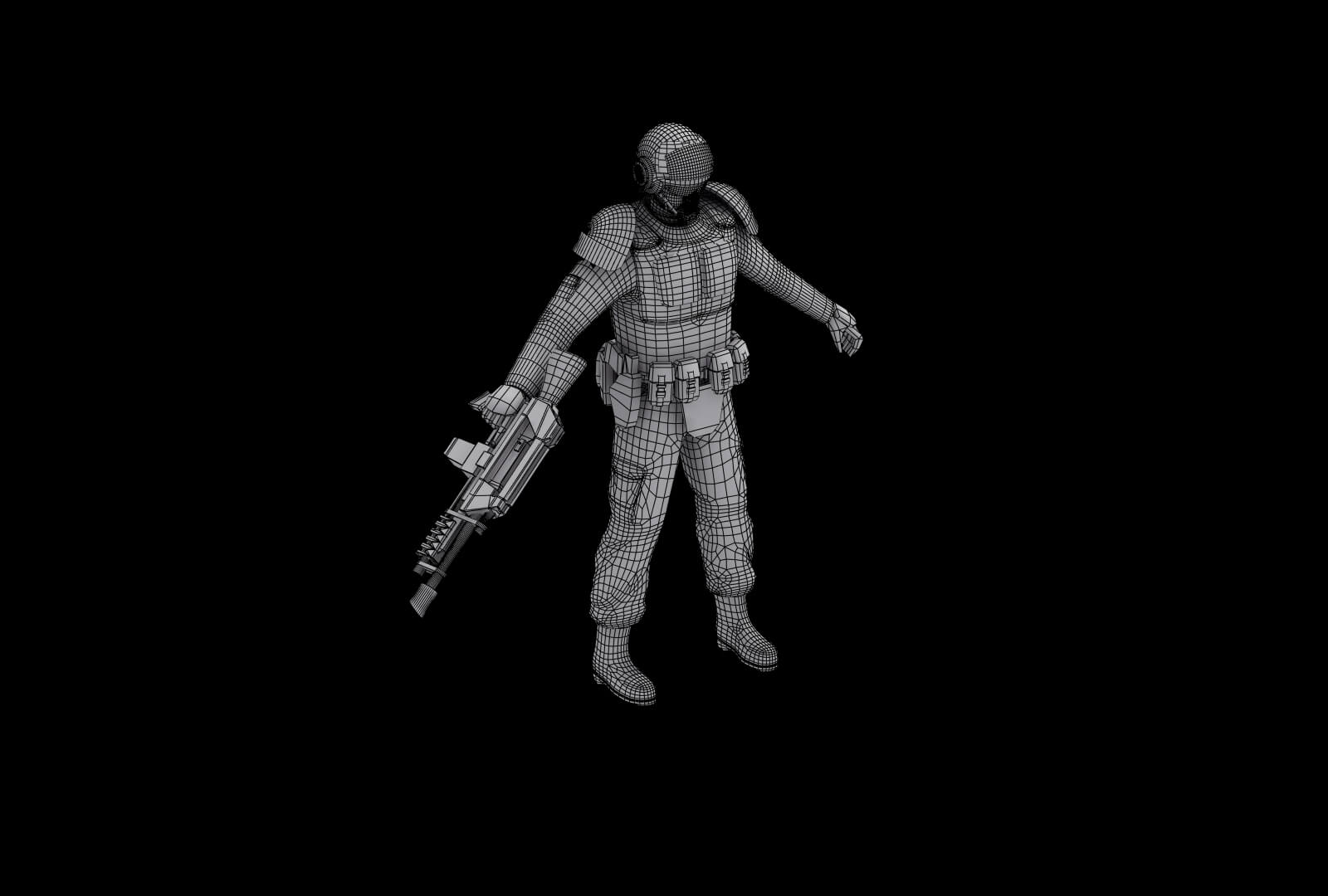 Army Starship Troopers - 3D Model by Seismic3D