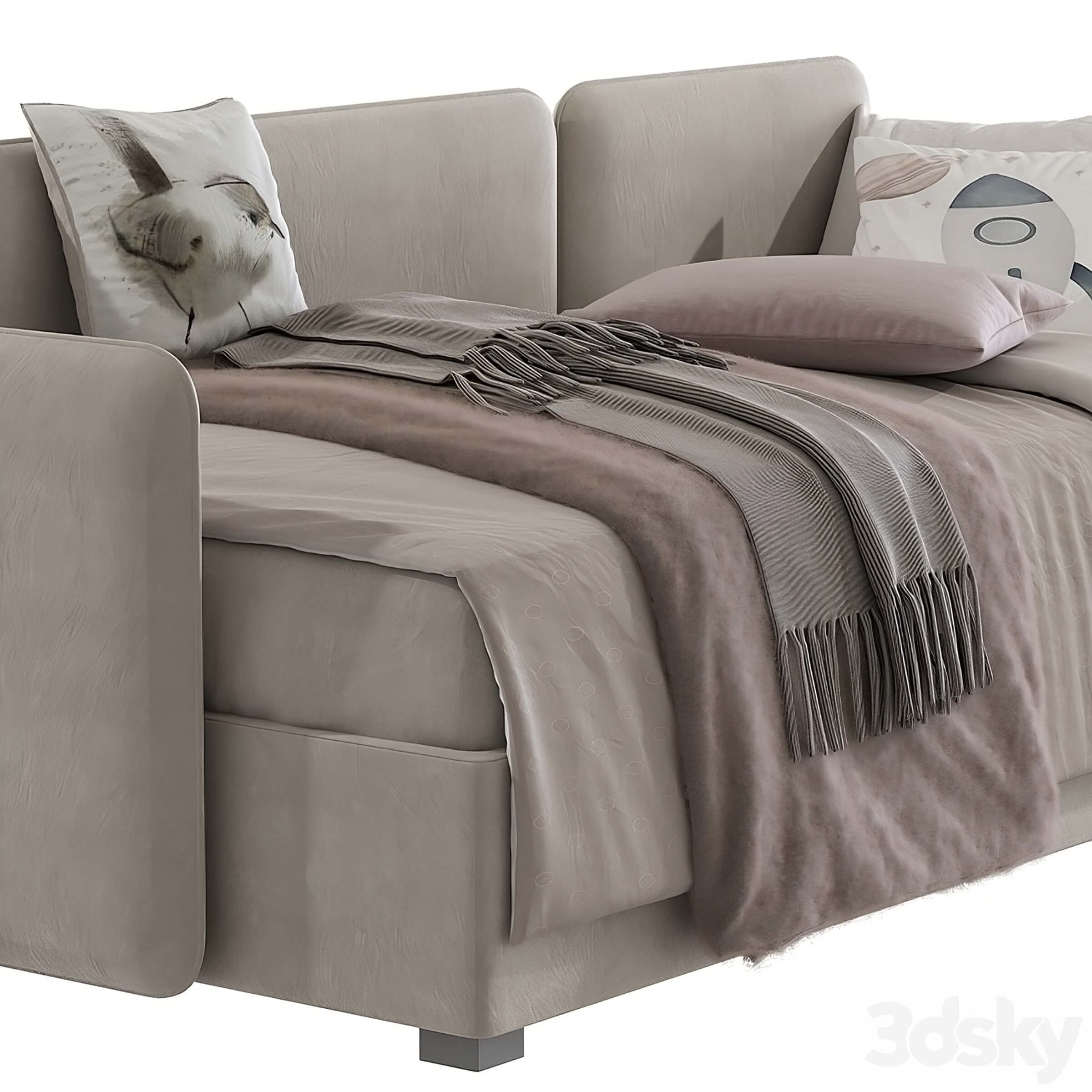 Sofa Bed Modern Realistic Bed - 3D Model by SEJ_VFX