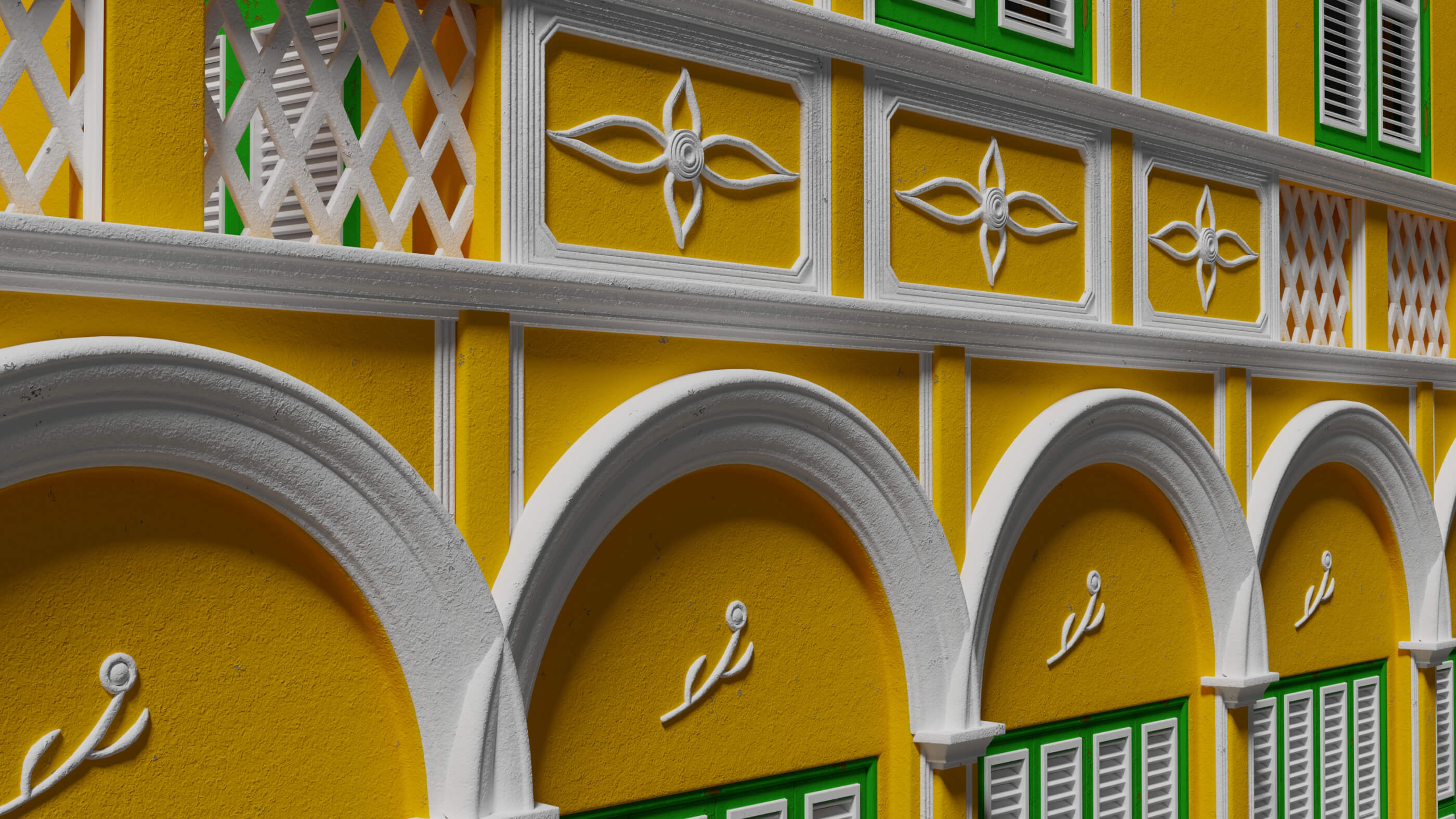Historical Penha Building in Curacao - 3D Model by Semper