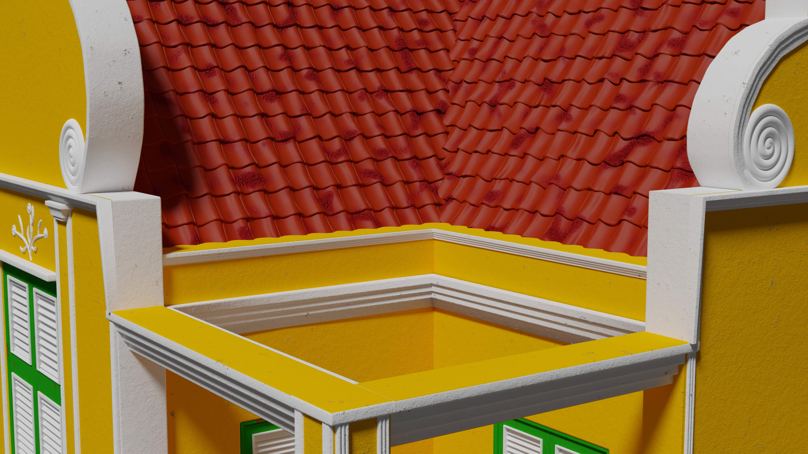 Historical Penha Building in Curacao - 3D Model by Semper