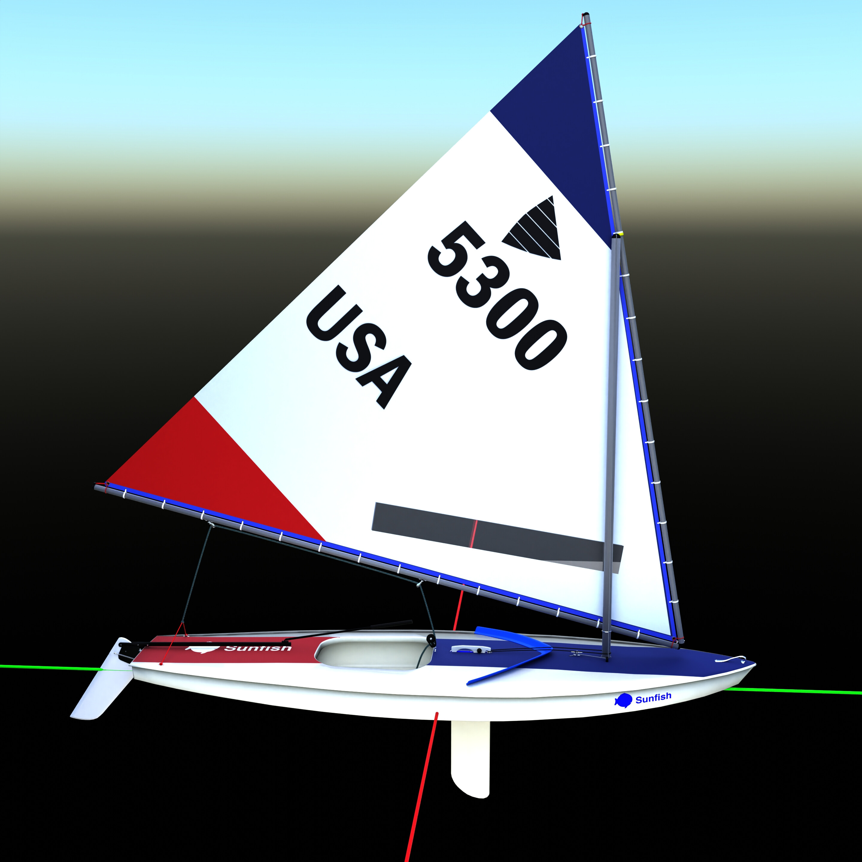 Sunfish Sailboat Logo