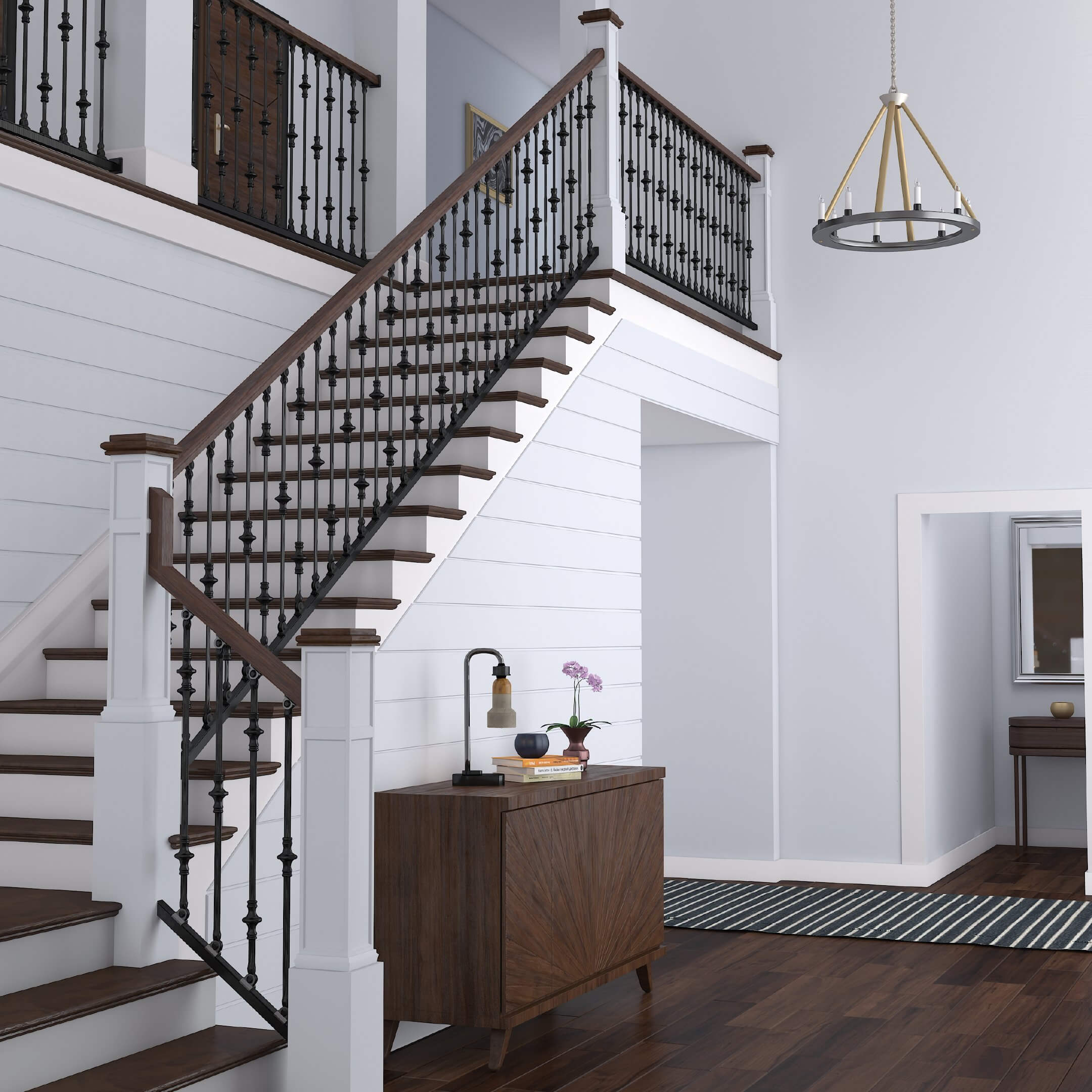 Black Classic Stairs - 3D Model by SEMSOGOZ