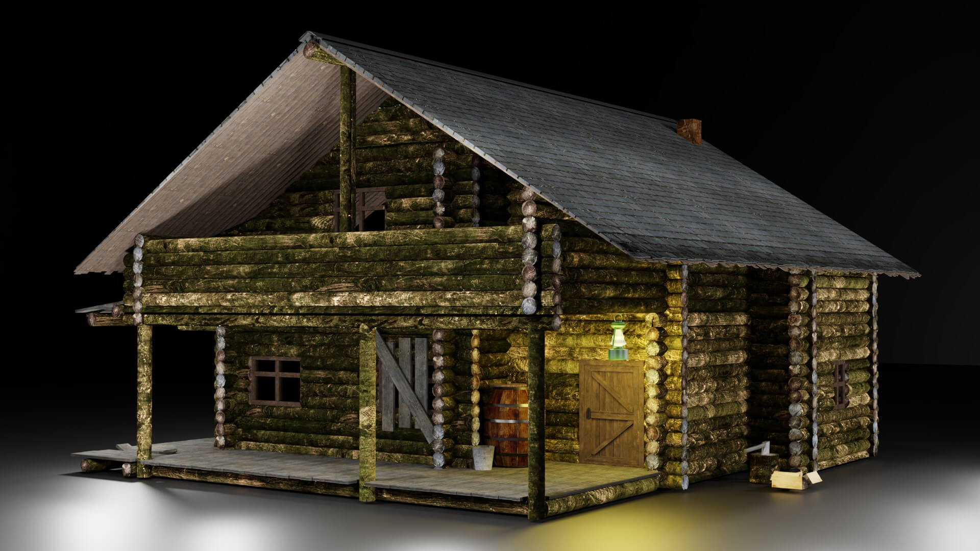 Forest Log Hut - 3D Model by Semuel90