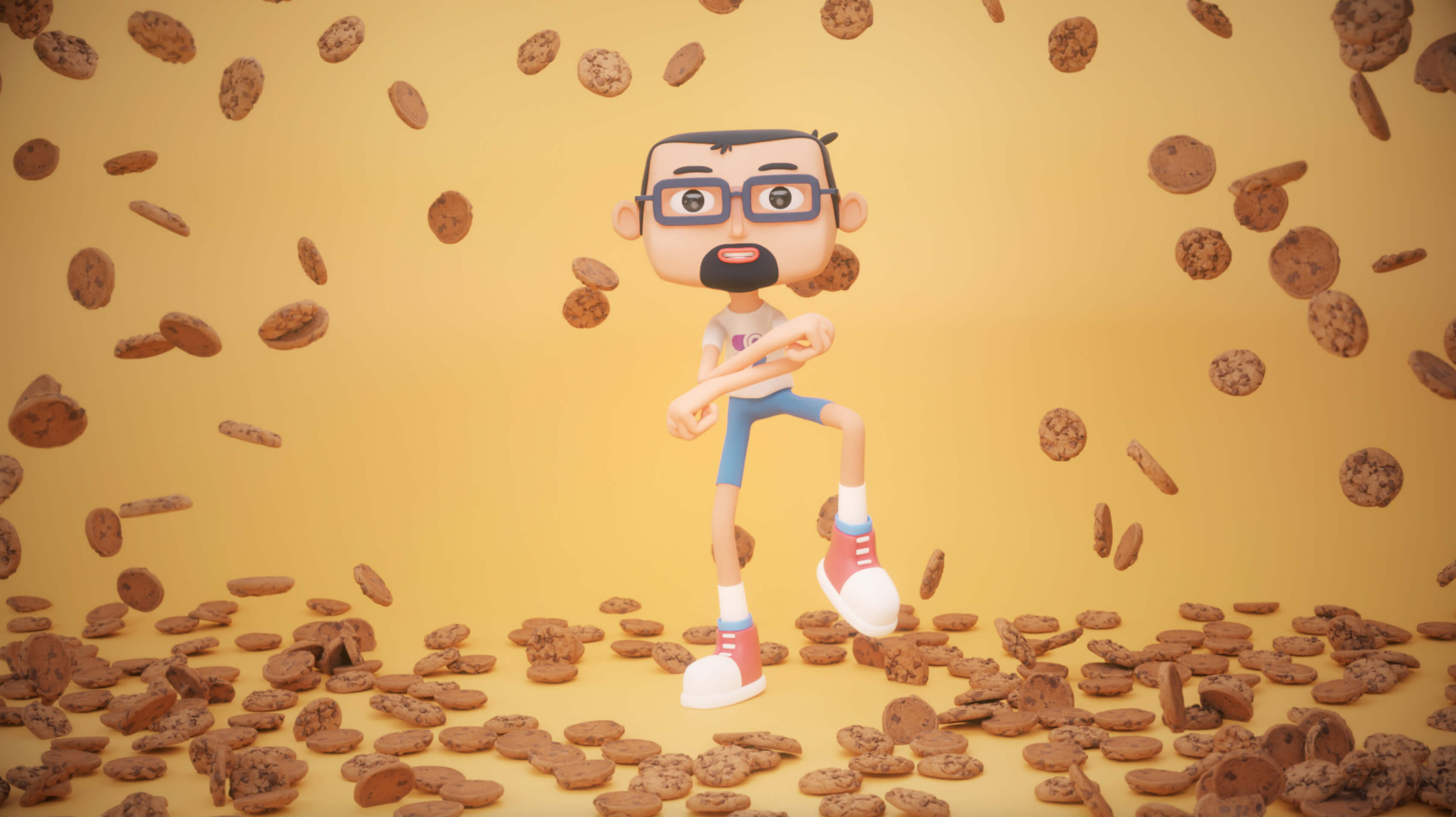 Gangnam Style Dancing with Cookies 3D Render by Senimation