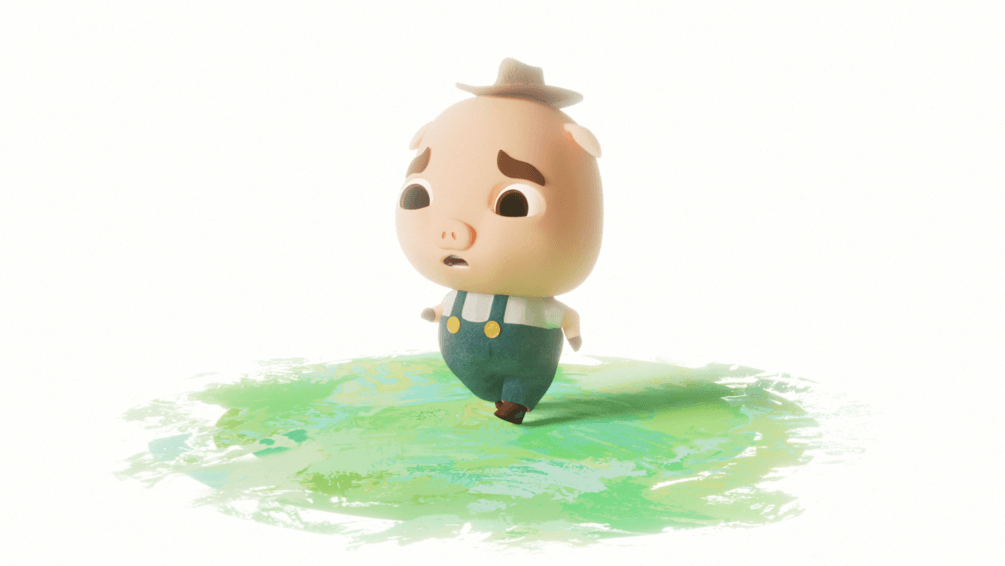 (Give away) FREE Blender Piggu Rig for everyone! 3D Render