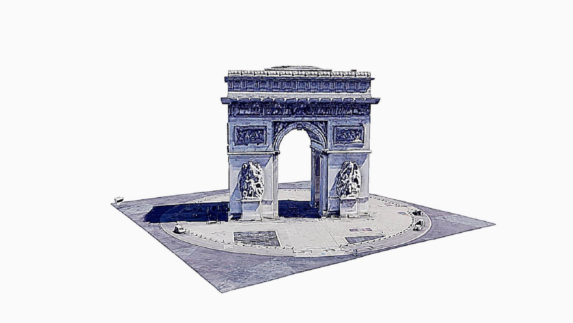 Arc De Triomphe - Triumphal Arch 3D Model by SENSIET
