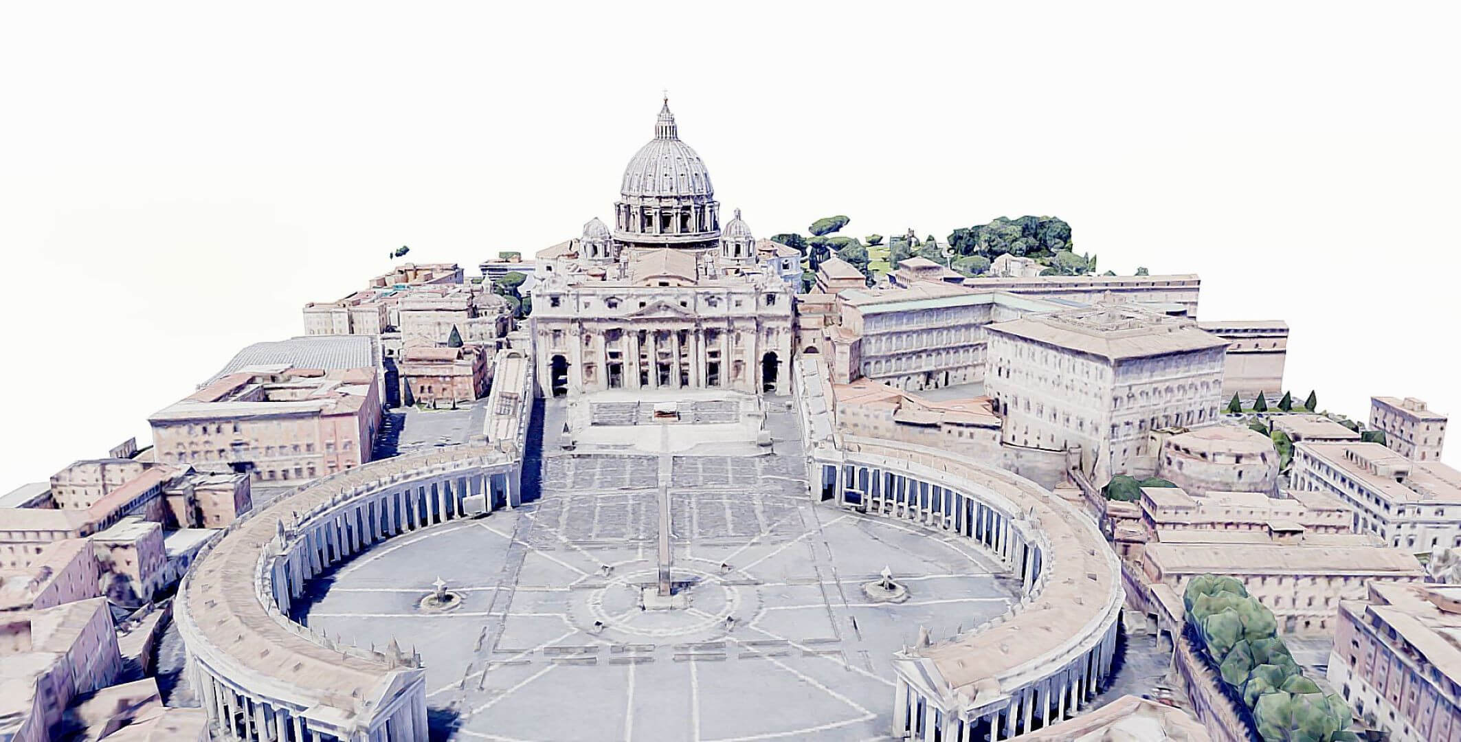 St. Peter's Square - San Pietro - Vatican 3D Model by SENSIET