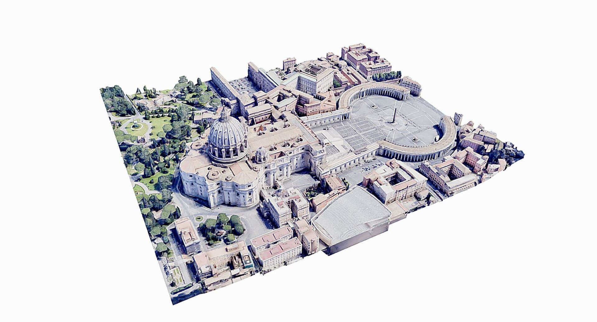 St. Peter's Square - San Pietro - Vatican 3D Model by SENSIET