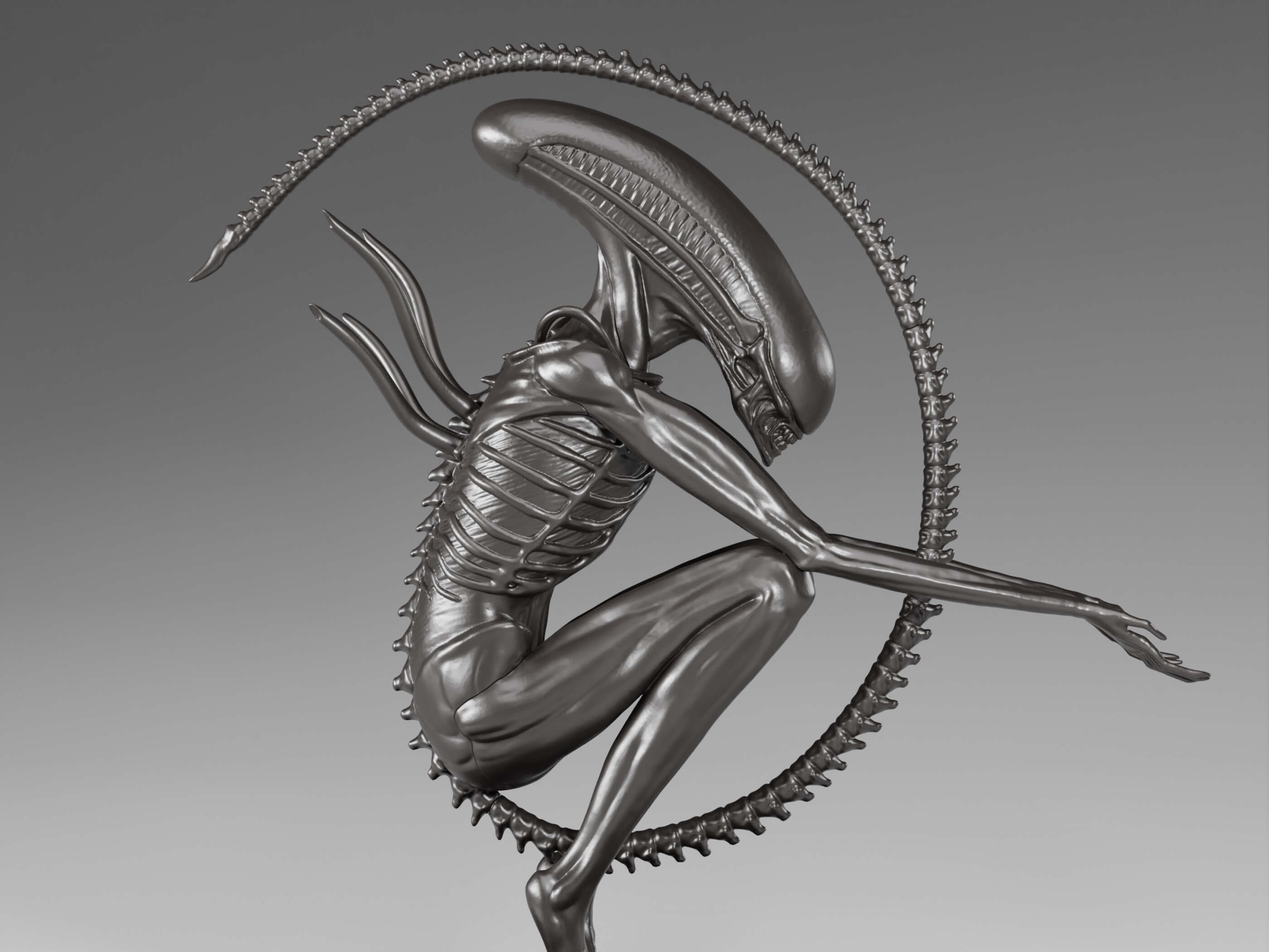 Alien (Praetomorph) - 3D Model by Sepet