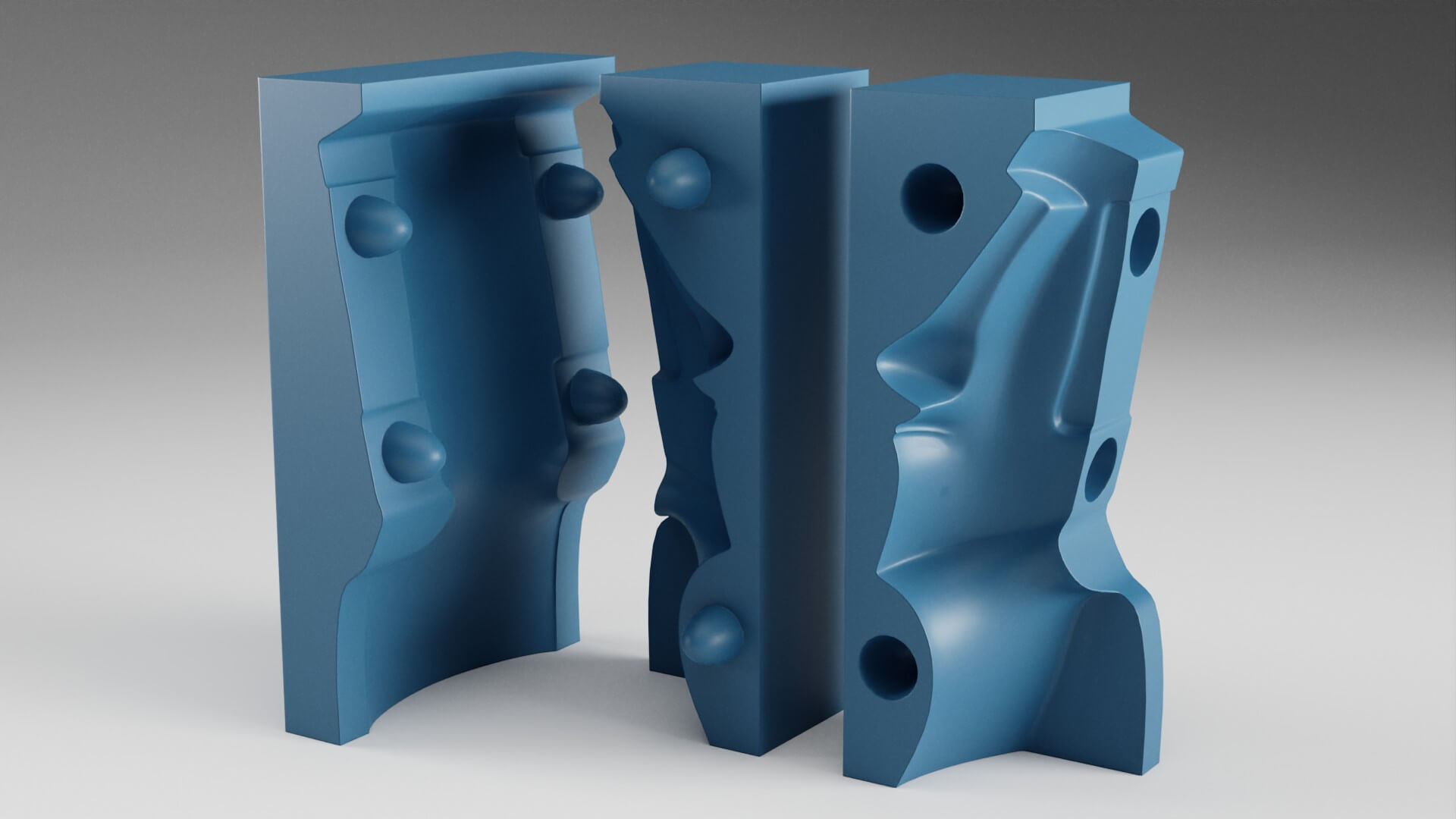 Moai Mold for 3D Printing by Sepet
